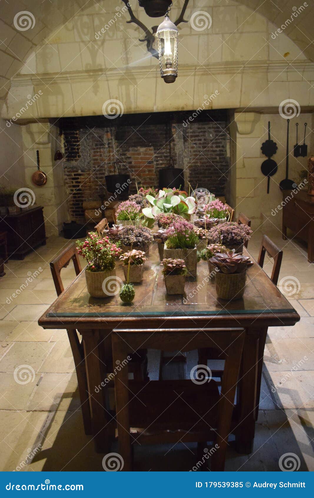 Kitchen of Servant in Chenonceau Castle Stock Image - Image of indoors ...