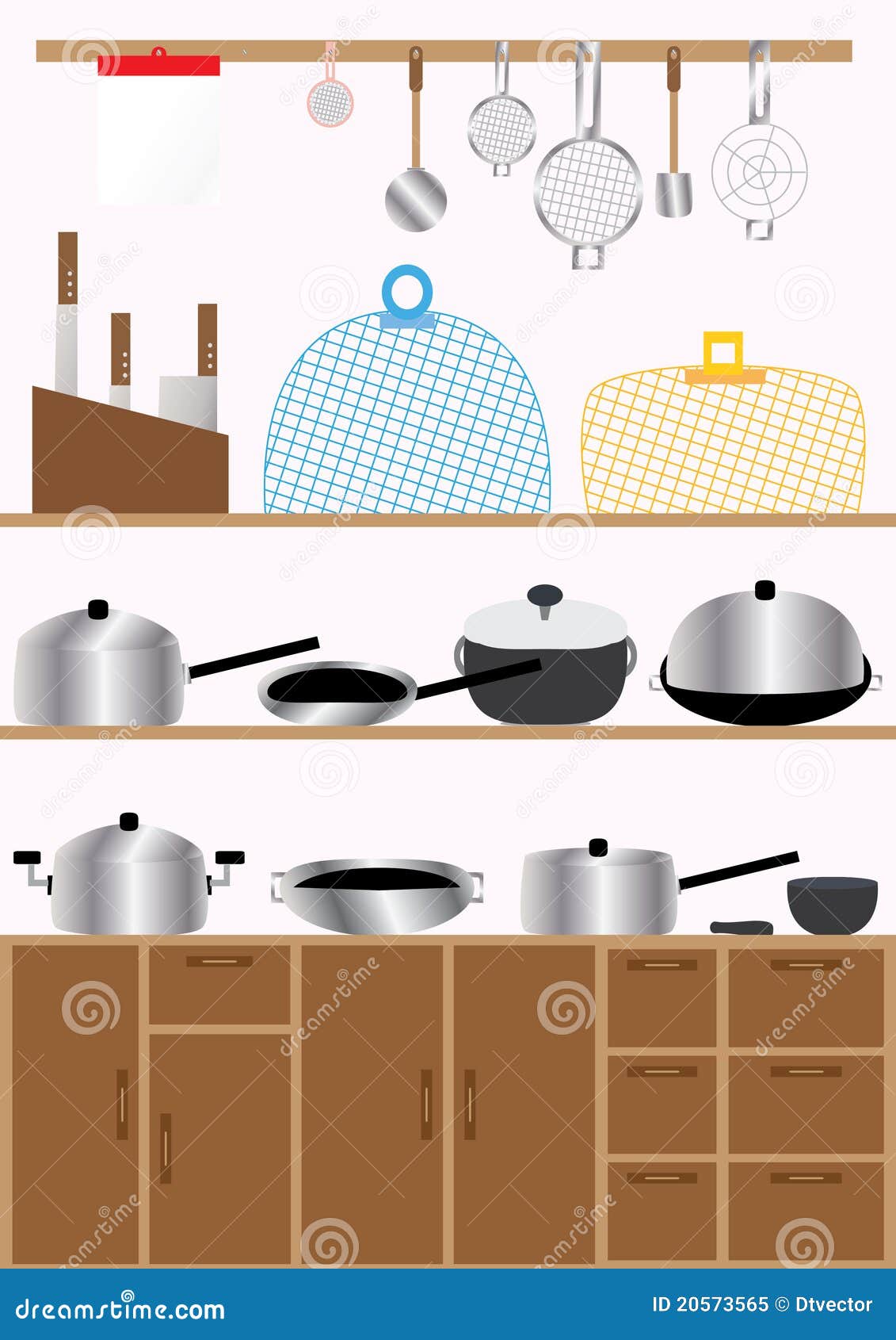 Kitchen Set_eps stock vector. Illustration of dresser - 20573565