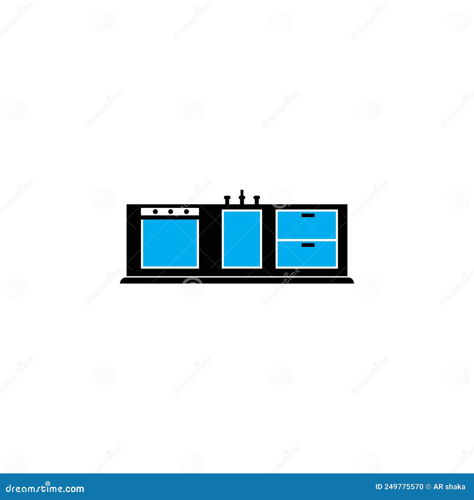 Kitchen Set Icon Logo, Vector Design Stock Vector - Illustration of ...