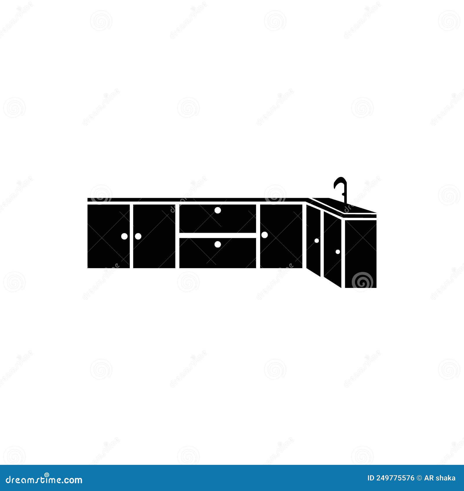 Kitchen Set Icon Logo, Vector Design Stock Vector - Illustration of ...