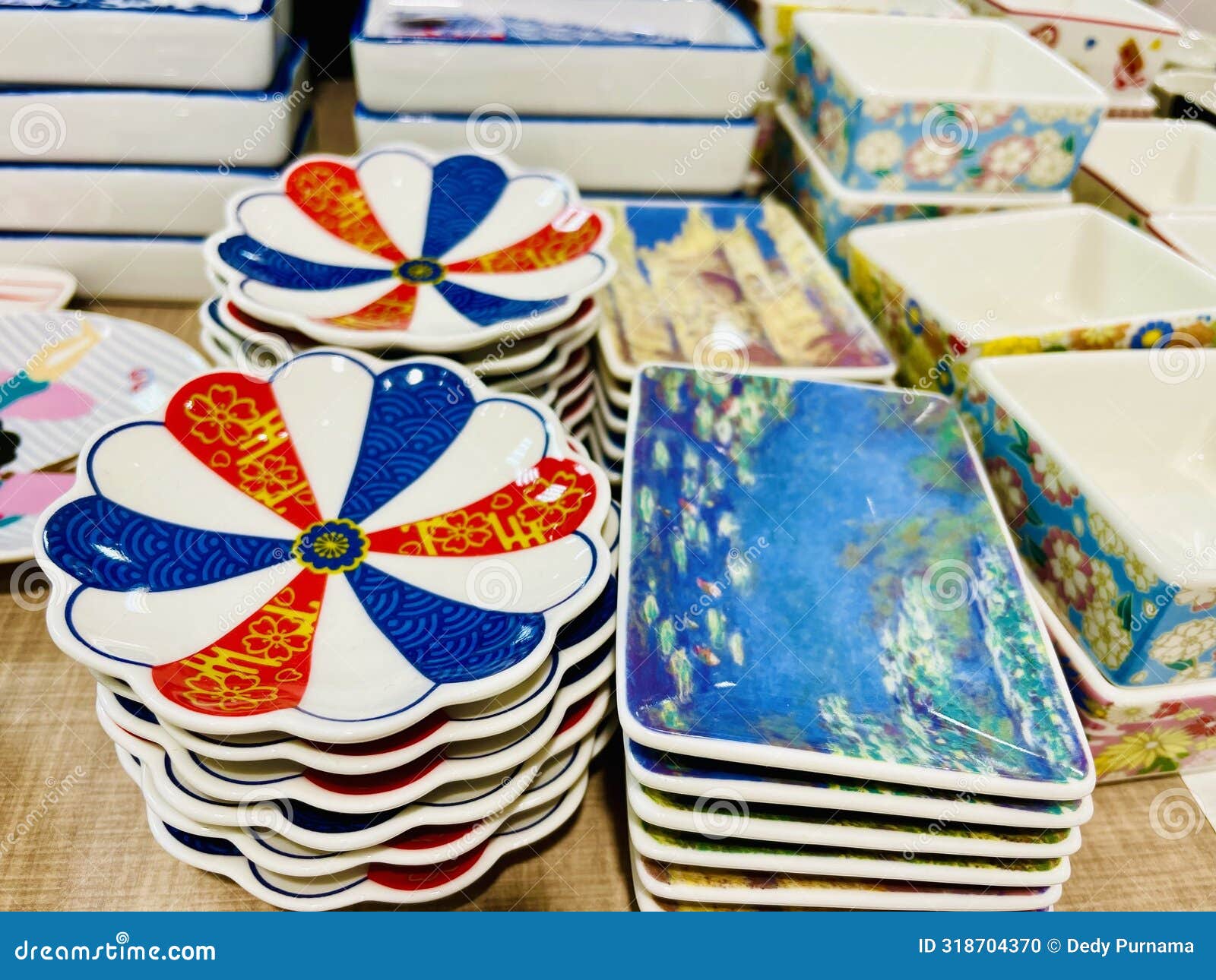 Kitchen set variety plates stock photo. Image of plate - 318704370