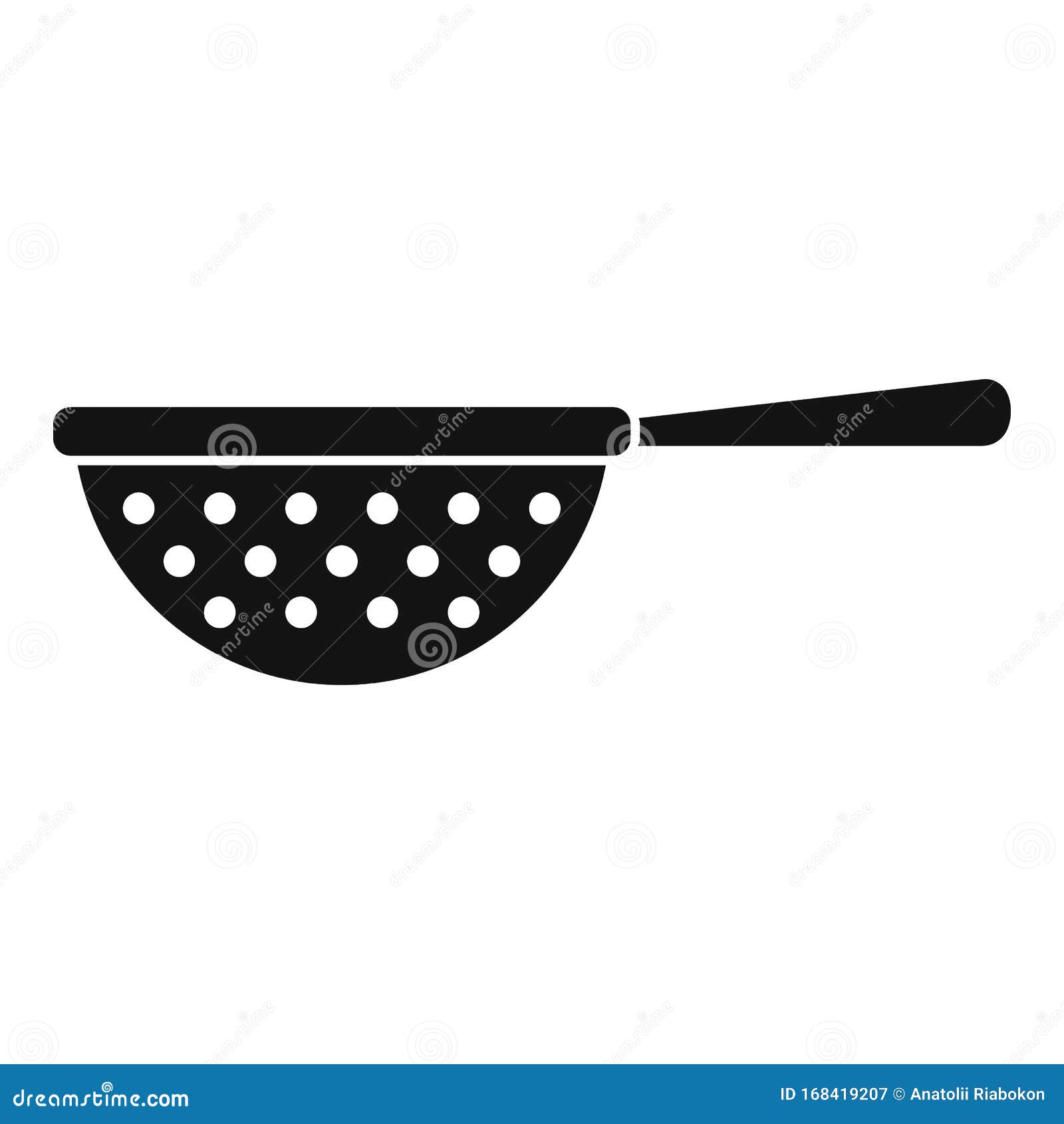 Kitchen Sieve Icon, Simple Style Stock Vector - Illustration of graphic ...