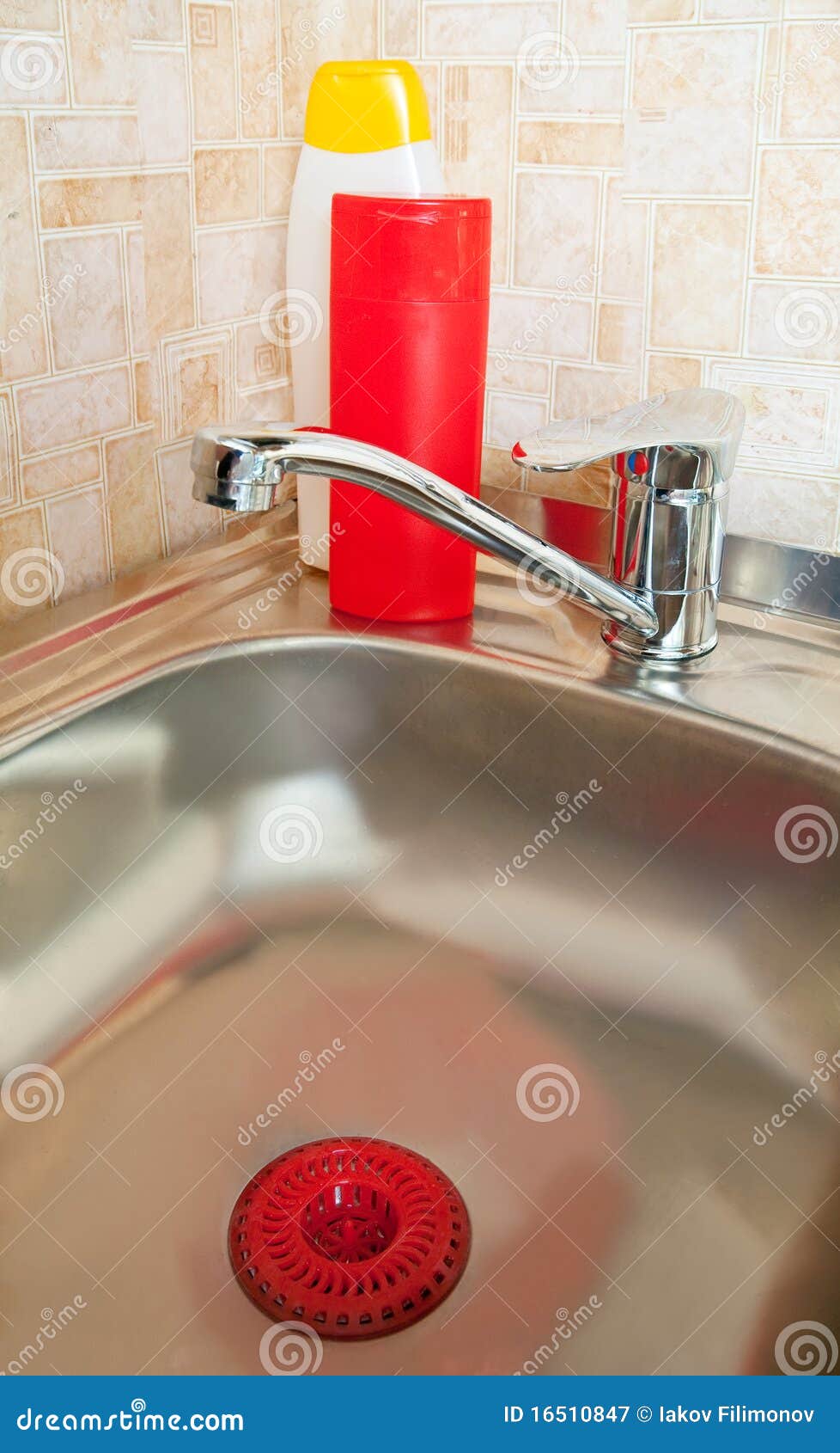 Kitchen sink stock image. Image of chrome, design, cleanness - 16510847
