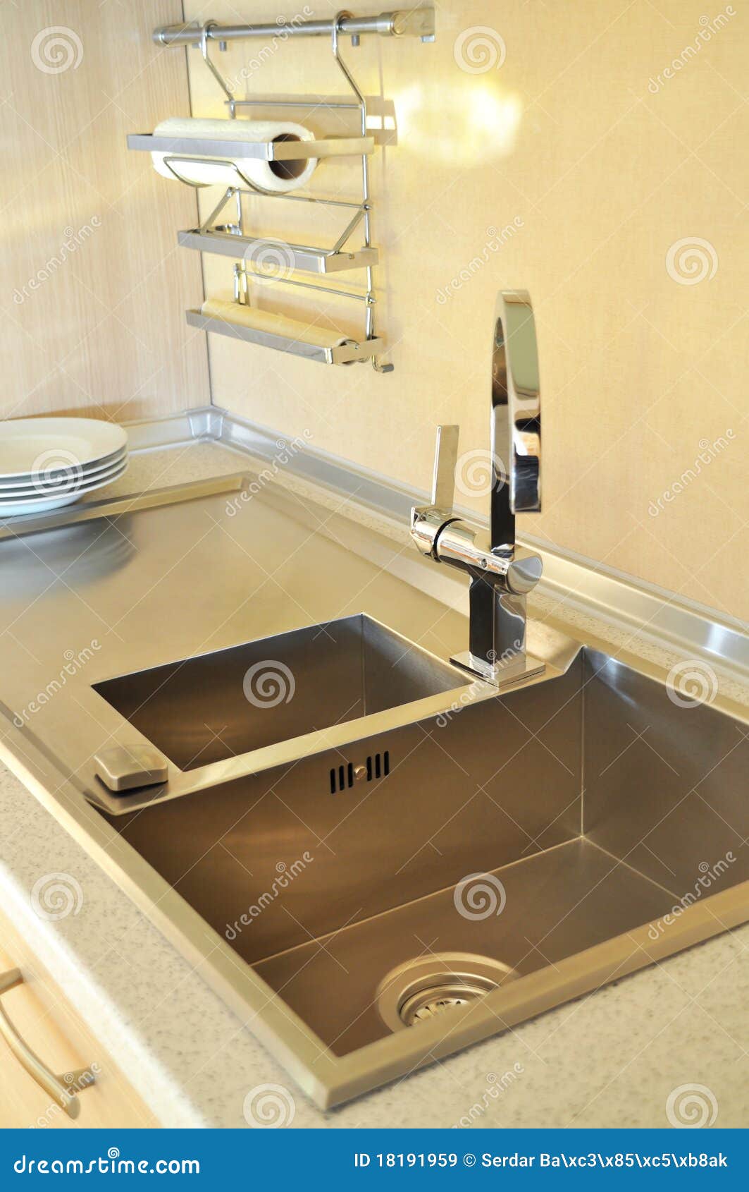 Kitchen sink stock image. Image of handle, hole, living - 18191959