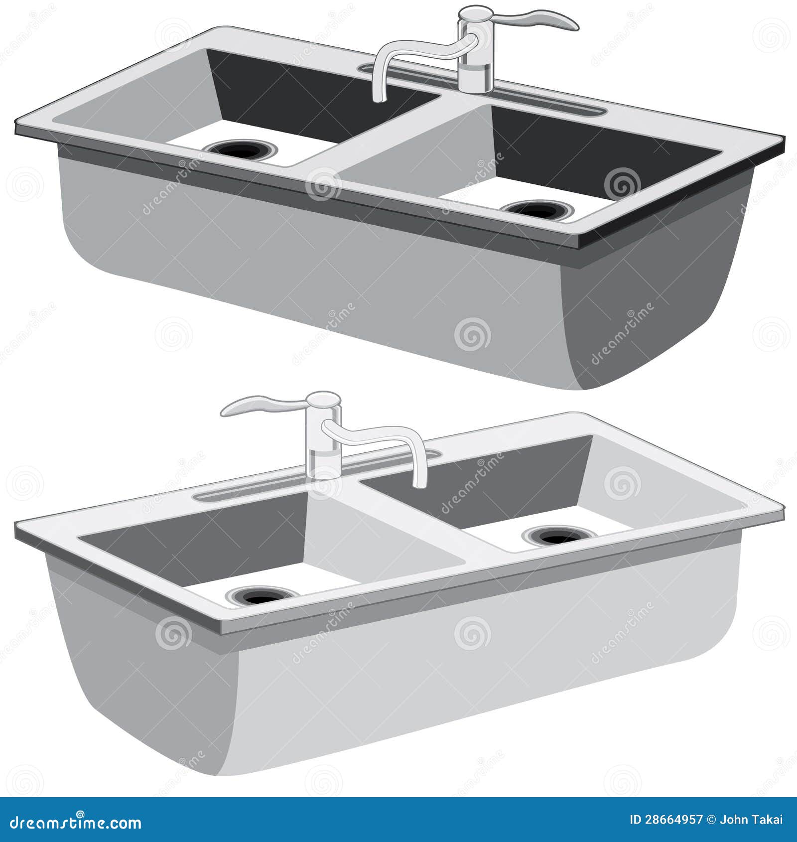 Kitchen Sink stock vector. Illustration of white, drawing - 28664957
