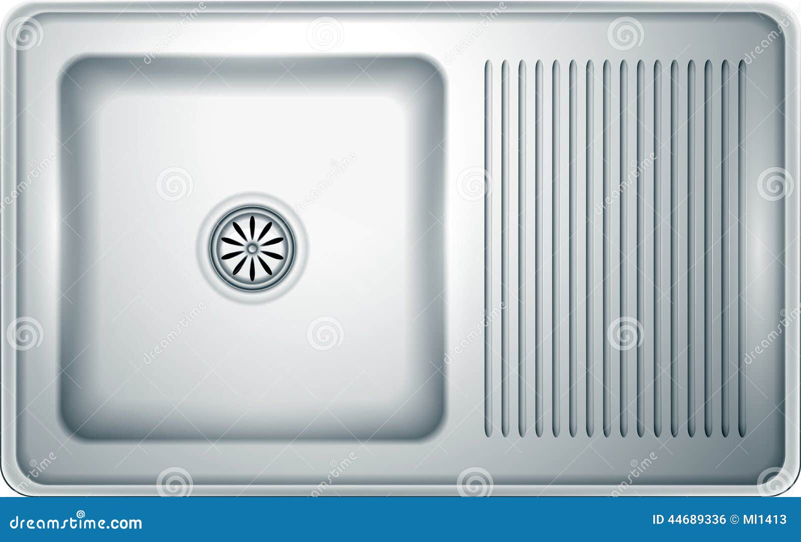Kitchen sink stock vector. Illustration of stainless - 44689336
