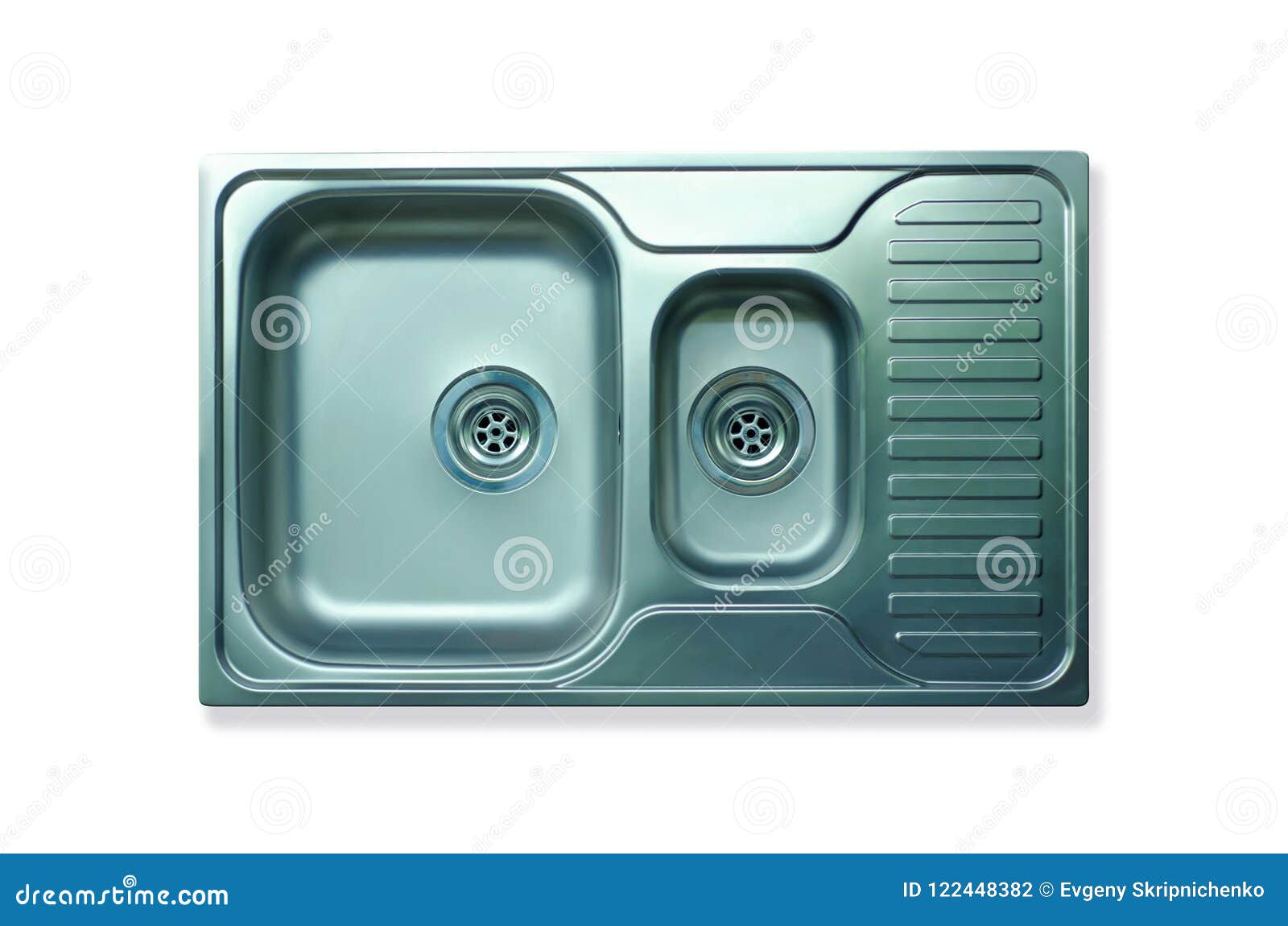 Kitchen Sink in White Background Isolation Stock Photo - Image of basin ...