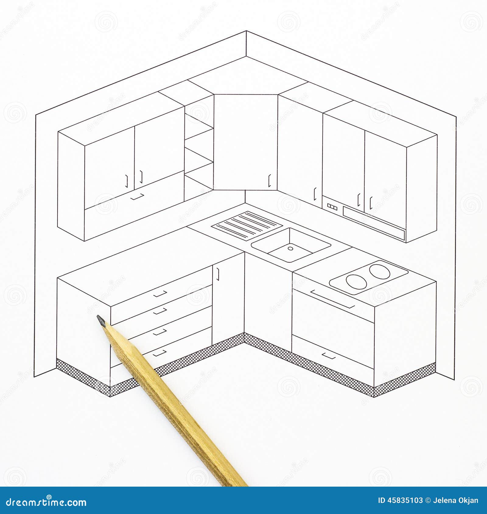 Kitchen Drawing Easy