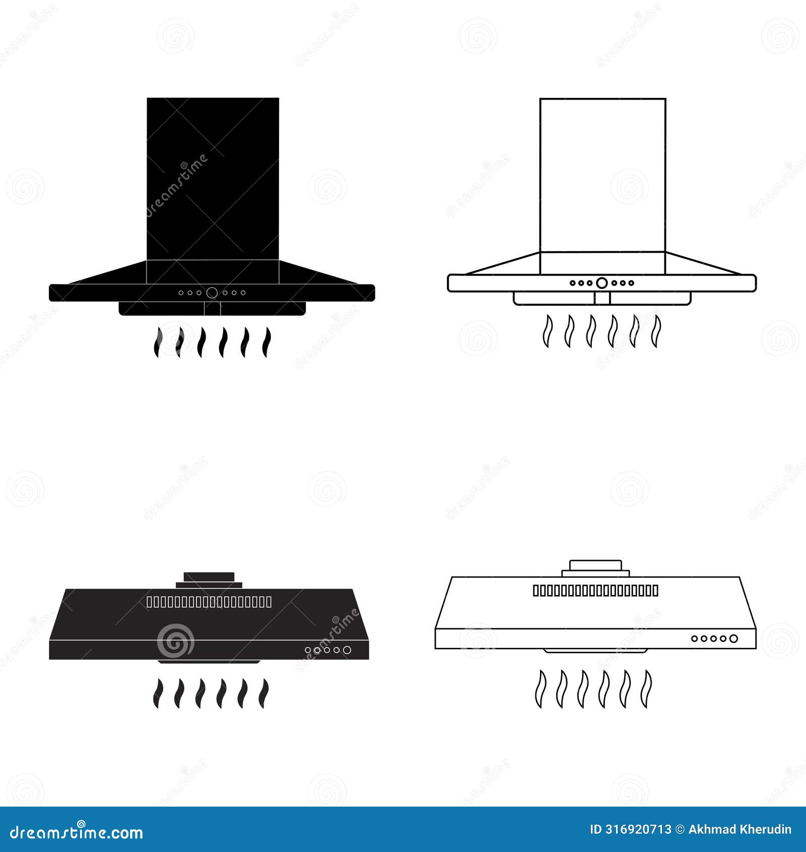 Kitchen Smoke Exhauster Icon Stock Vector - Illustration of restaurant ...