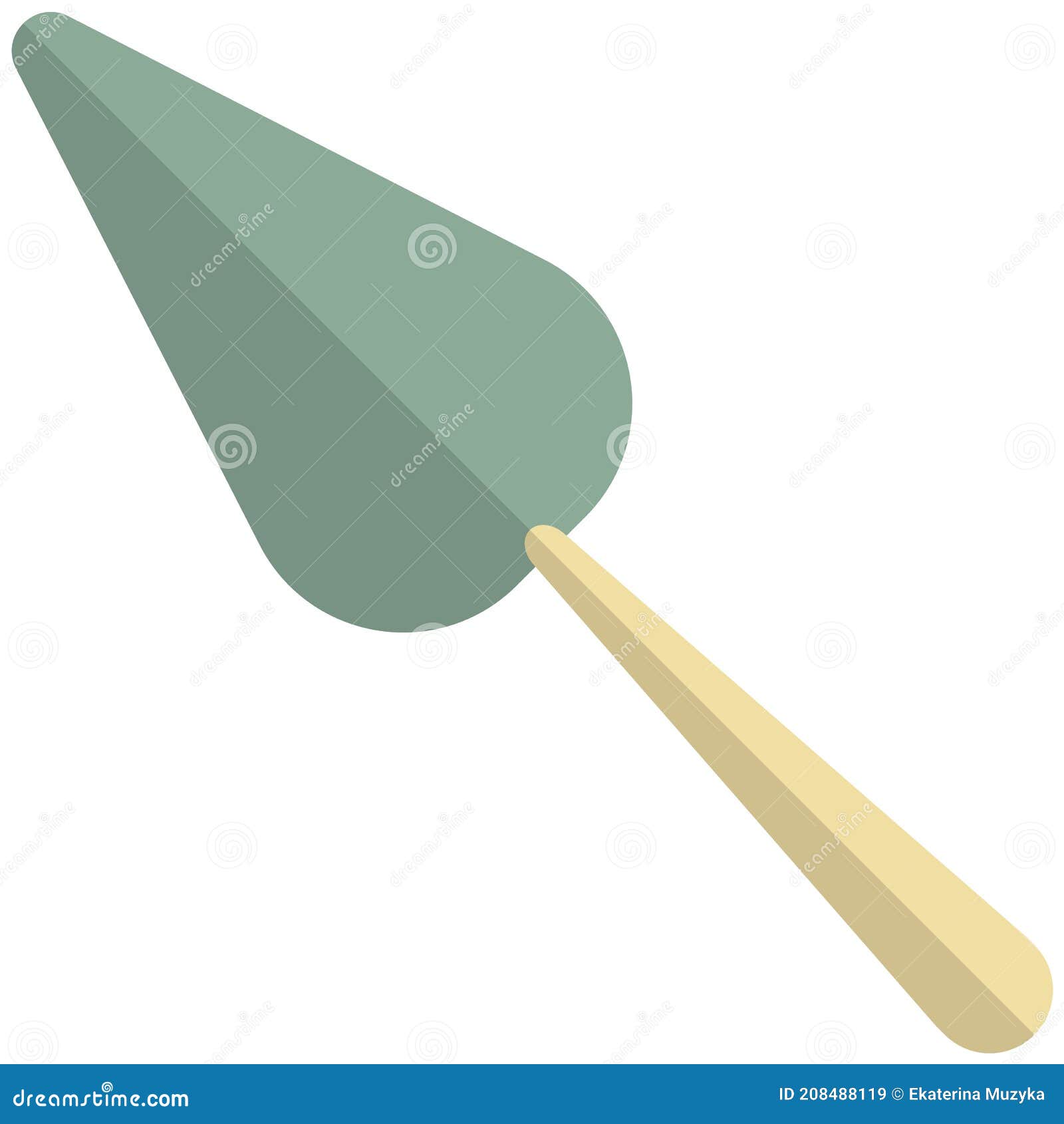 Kitchen Spatula, Cake Server Icon, Flat Vector Isolated Illustration ...