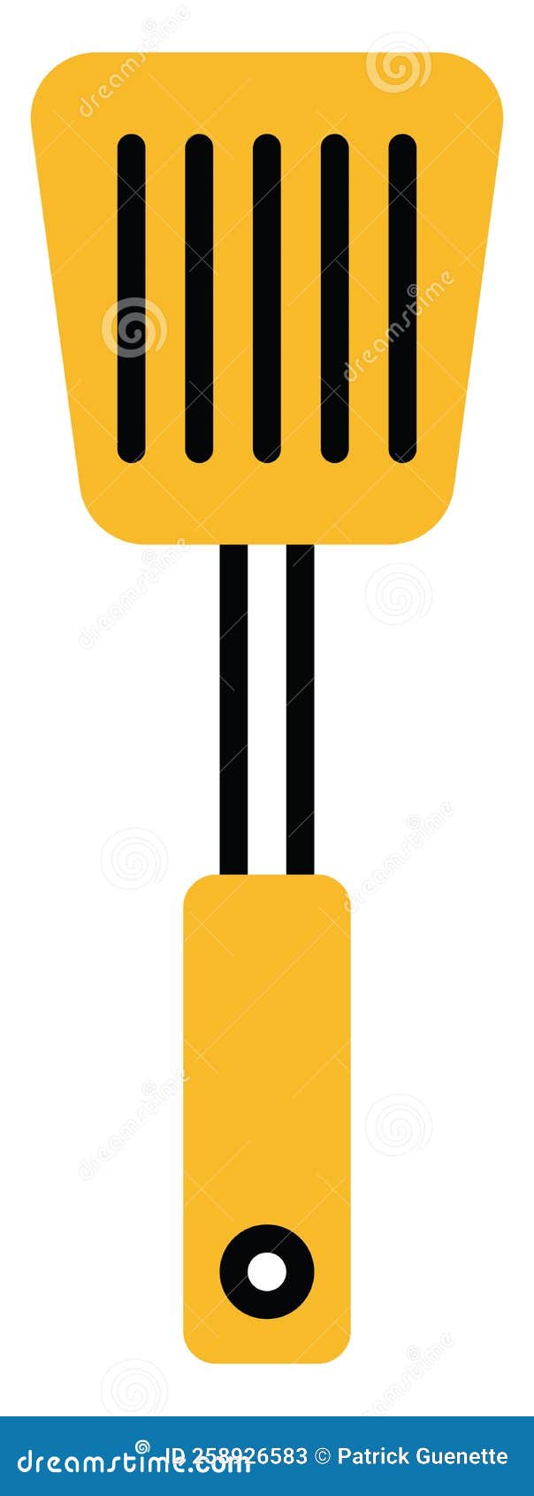 Kitchen spatula, icon stock vector. Illustration of whisk - 258926583