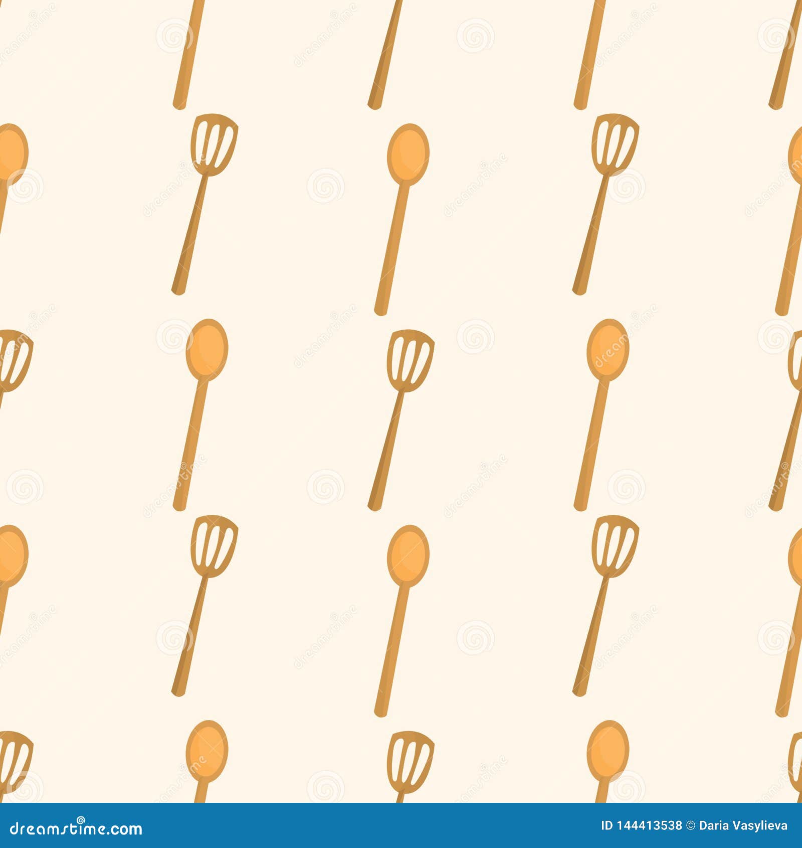 Kitchen Spatula Seamless Pattern Stock Vector - Illustration of brown ...