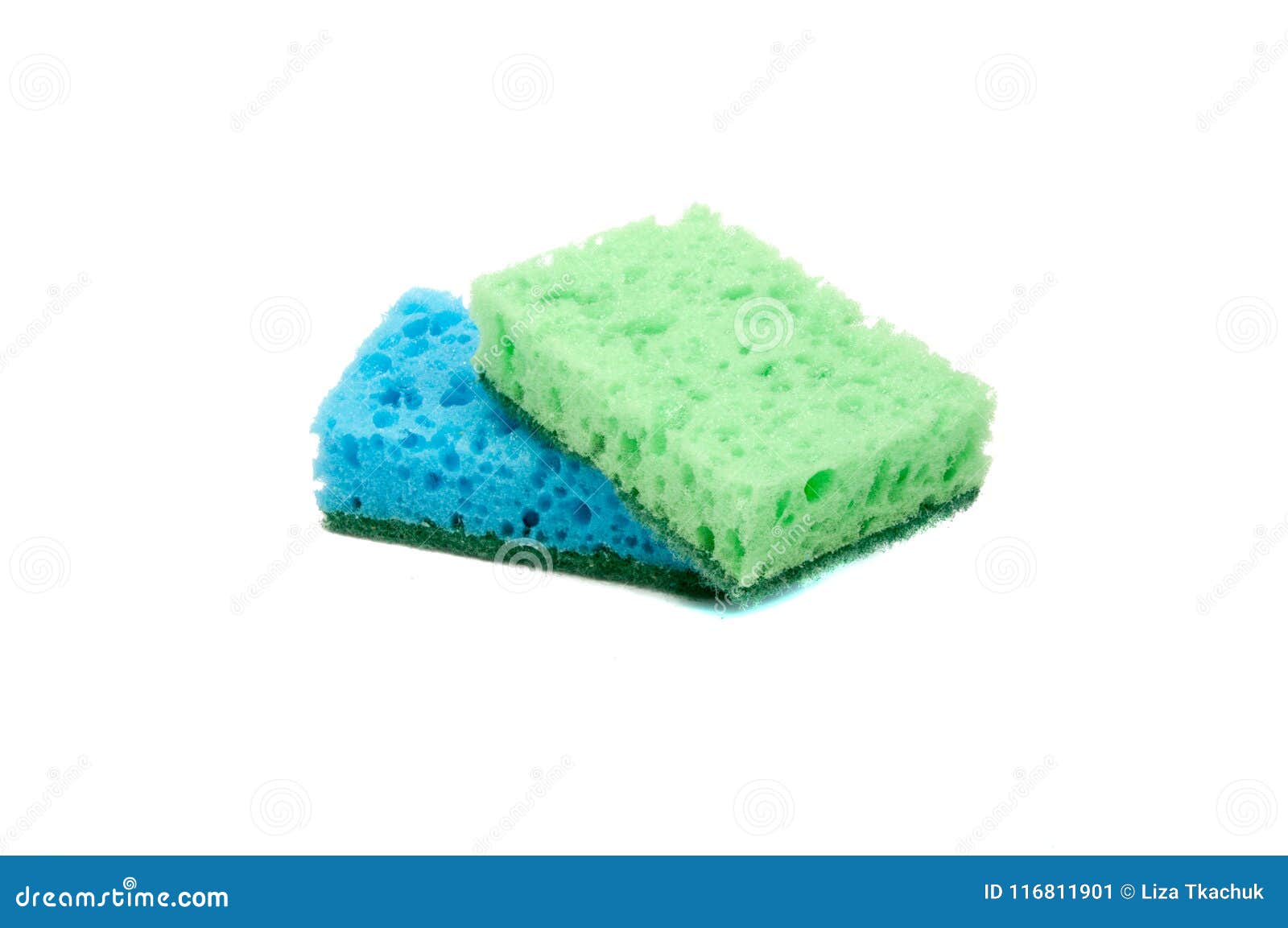 Kitchen Sponge for Dish Isolated Stock Image - Image of kitchen ...