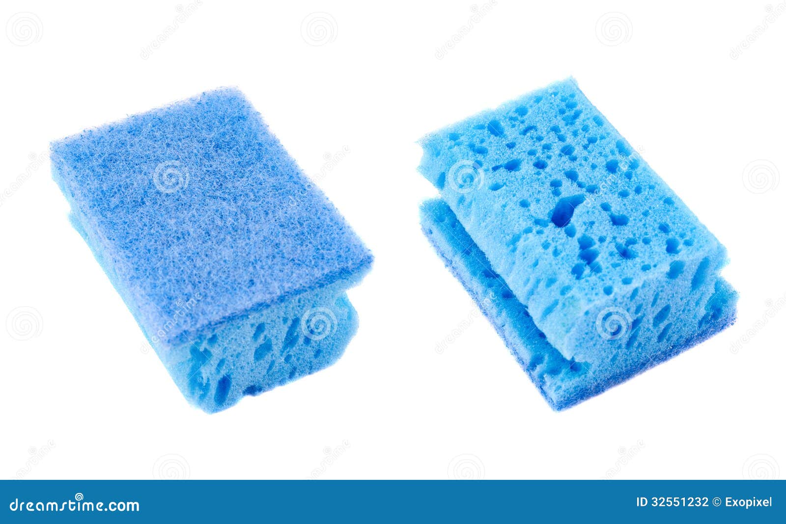 Kitchen Sponge Front and Back View Stock Photo - Image of hygiene ...