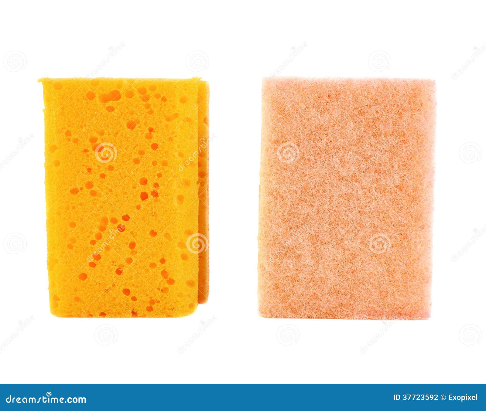 Kitchen Sponge Front and Back View Stock Photo - Image of object, bast ...