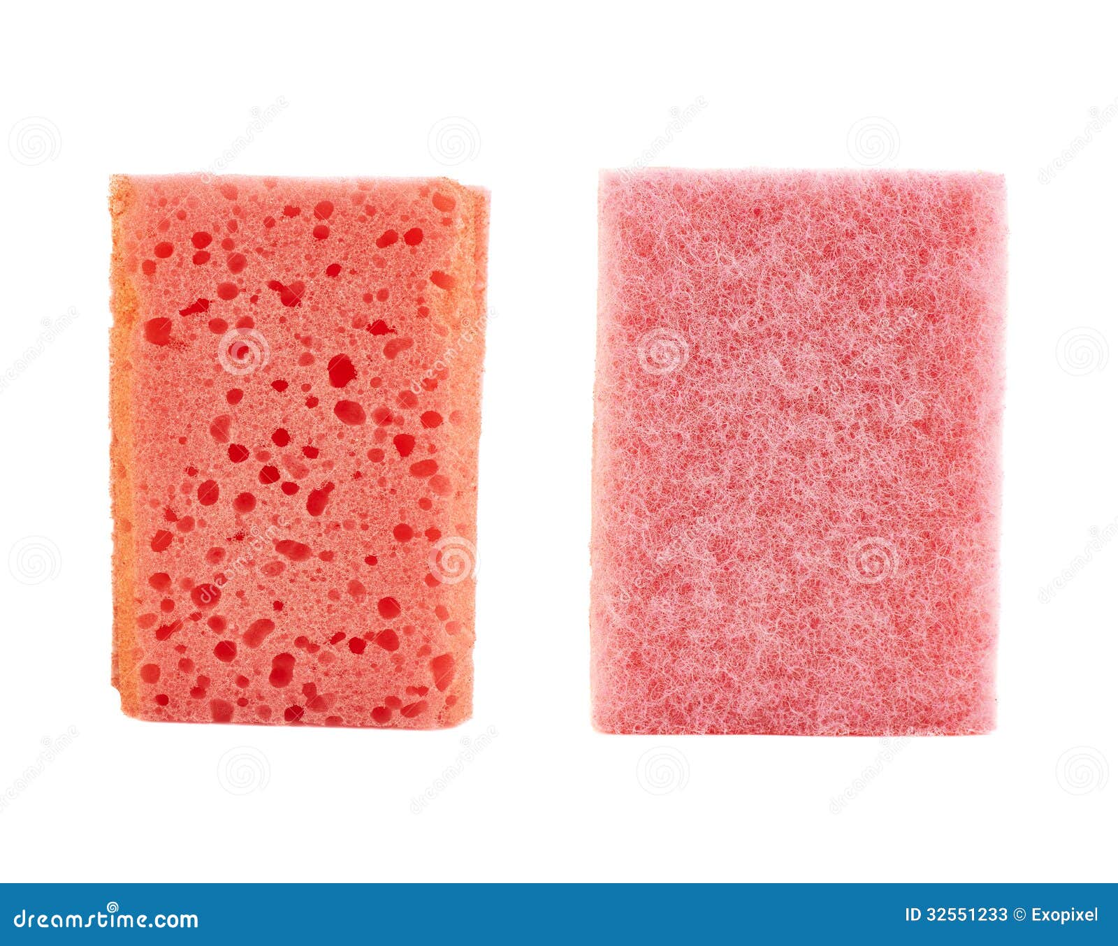 Kitchen Sponge Front and Back View Stock Image - Image of brushy, care ...