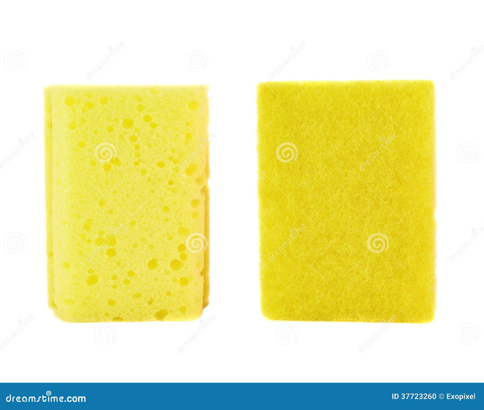 Kitchen Sponge Front and Back View Stock Photo - Image of natural, dish ...