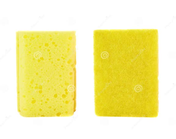 Kitchen Sponge Front and Back View Stock Photo - Image of natural, dish ...