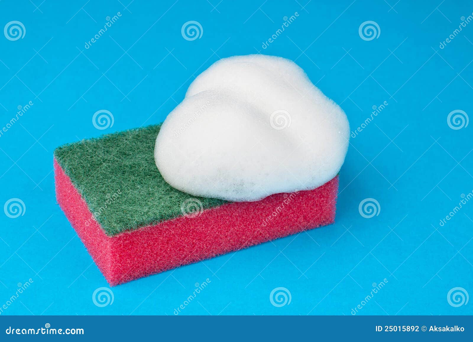 Kitchen Sponge Red with Foam Stock Photo - Image of color, detergent ...