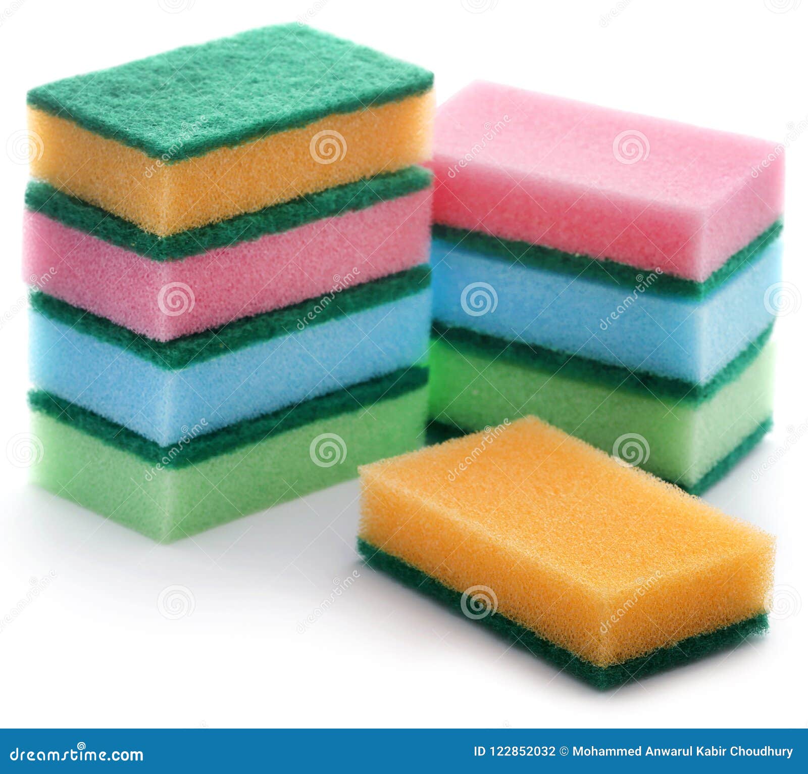 Kitchen Sponge with Scotch Brite Stock Photo - Image of accessories ...