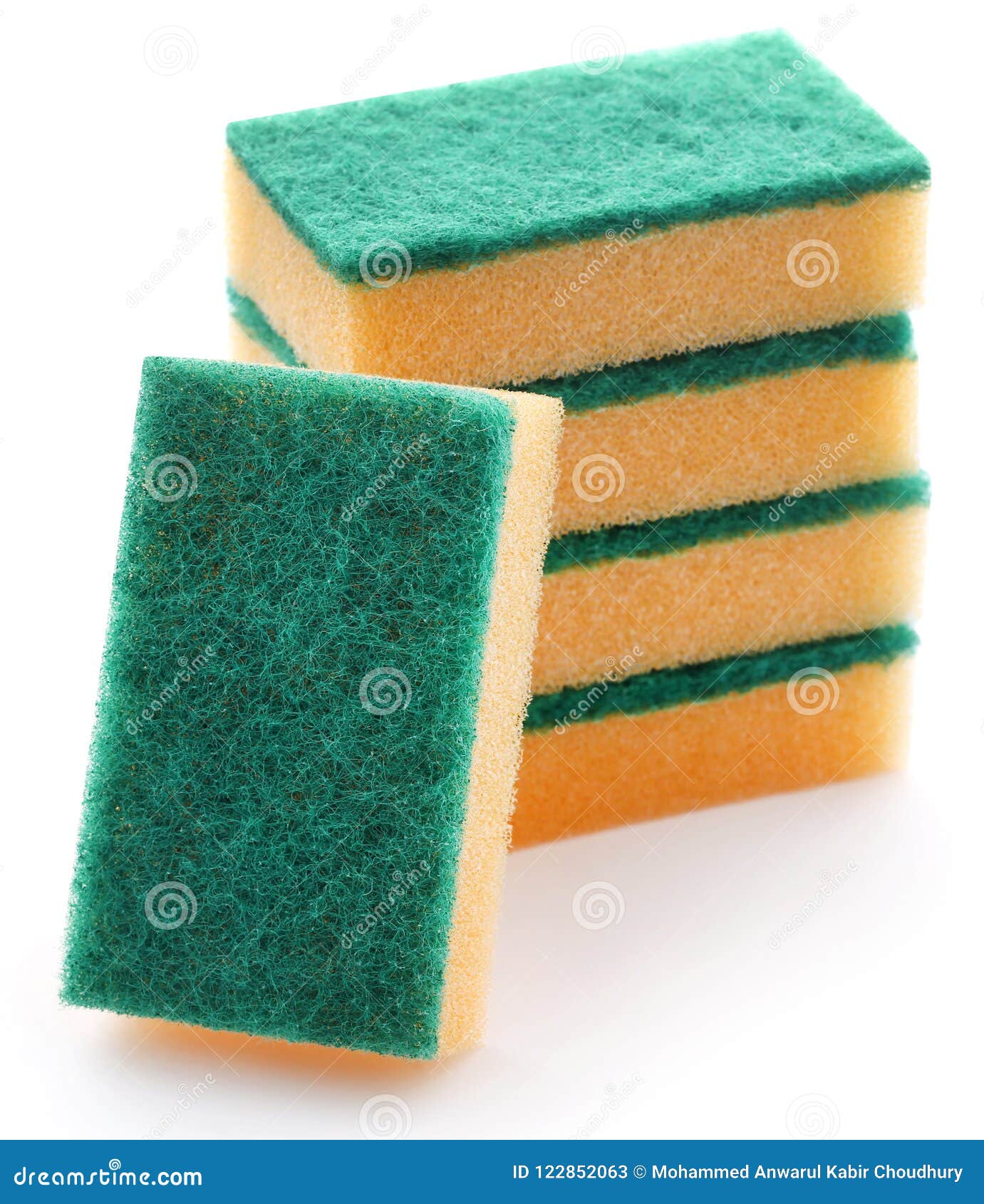 Kitchen Sponge with Scotch Brite Stock Image - Image of sponge, object ...