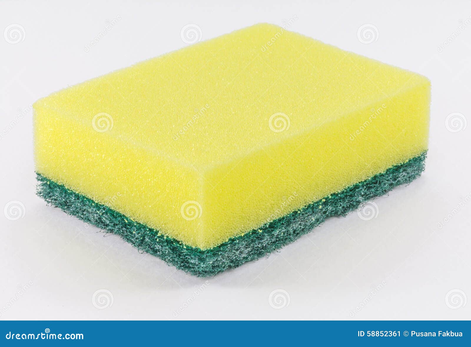 A Kitchen Sponge on the White Background Stock Image - Image of sponge ...
