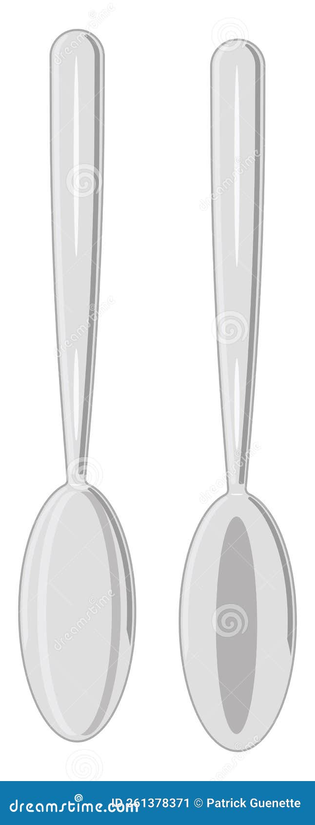 Kitchen spoons, icon stock vector. Illustration of tool - 261378371