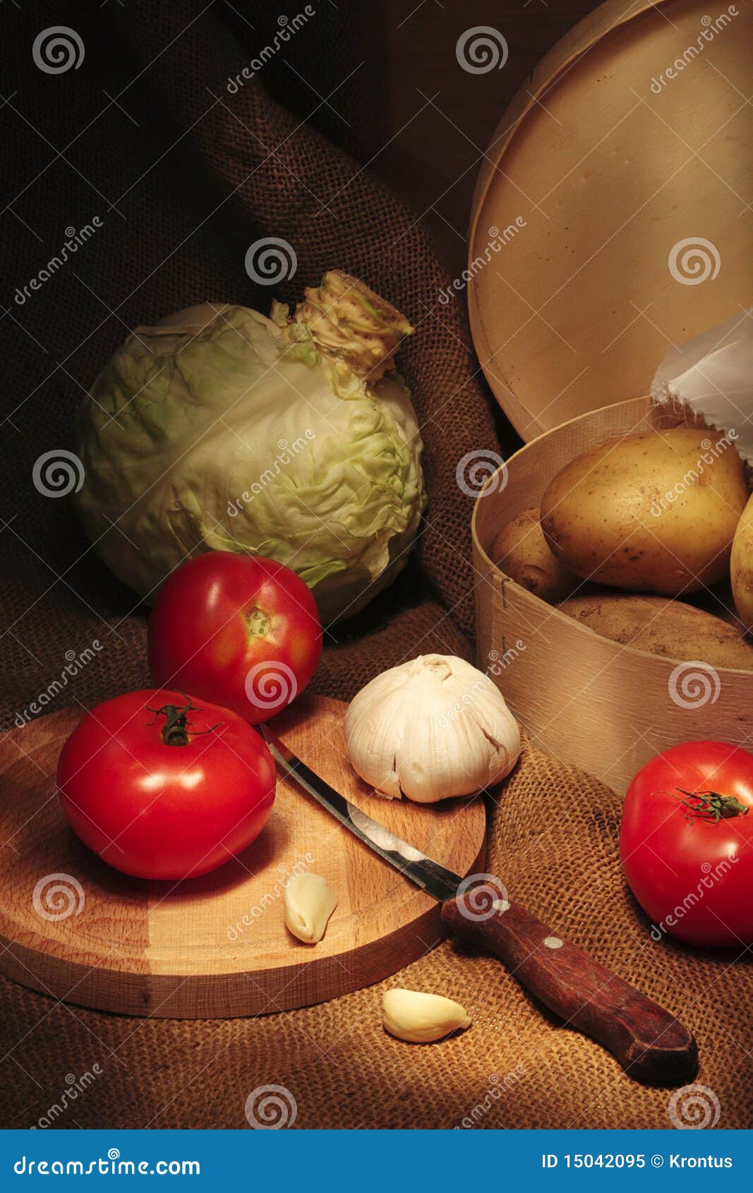Kitchen still life stock image. Image of cook, garlic - 15042095