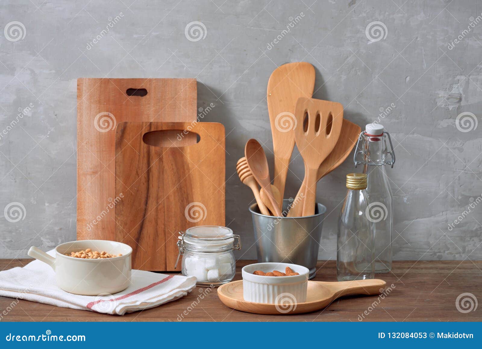 Kitchen Still Life with Nuts and Utensils Stock Image - Image of ...