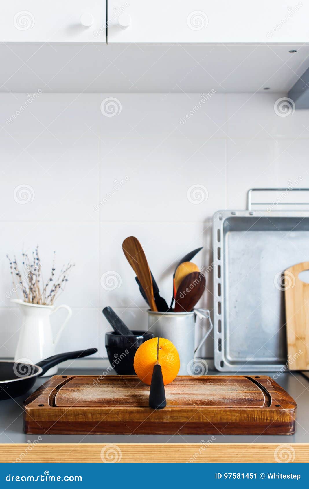Kitchen Still Life Rustic Dishes Table Ware Orange Stock Image - Image ...