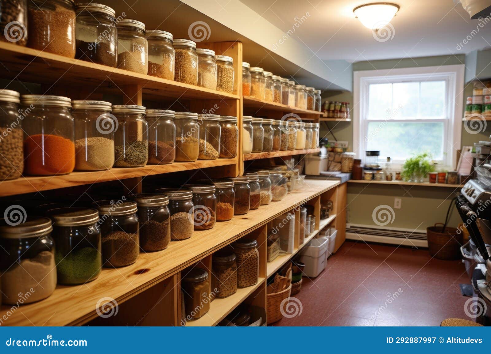 Kitchen Stocked with Bulk Bought Dry Goods Stock Image - Image of ...