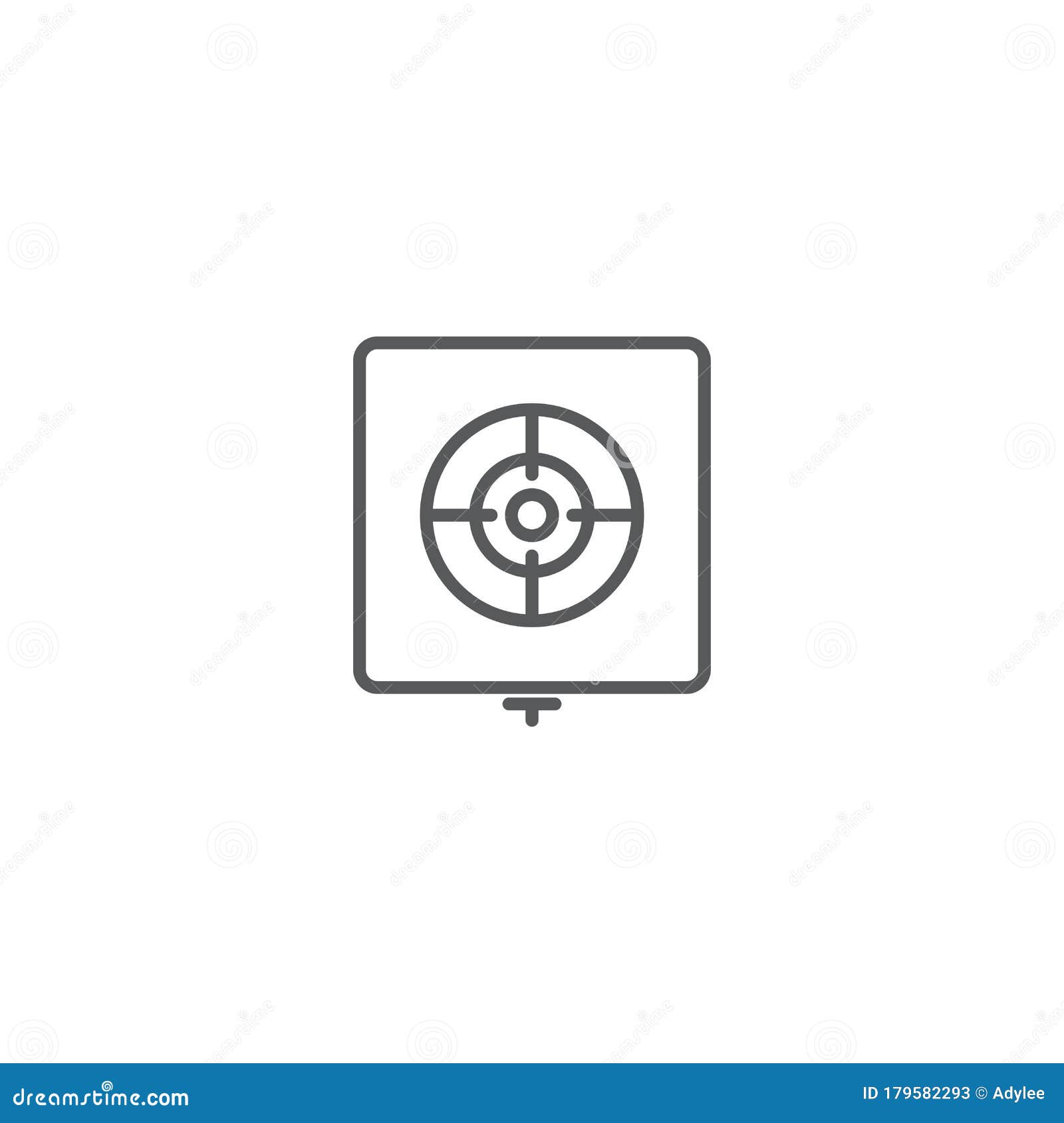 Kitchen Stove Top View Vector Icon Symbol Isolated on White Background ...