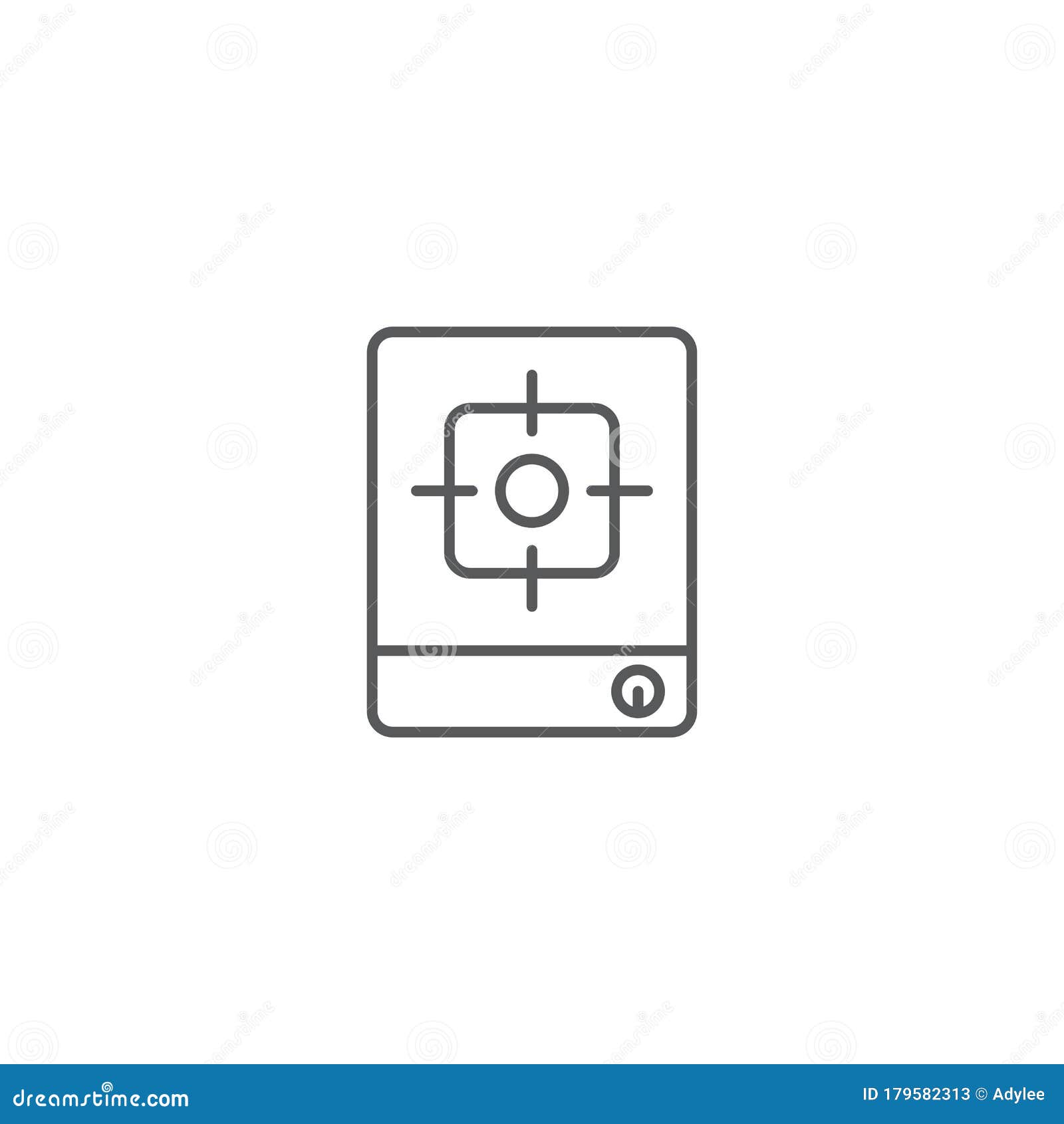 Kitchen Stove Top View Vector Icon Symbol Isolated on White Background ...