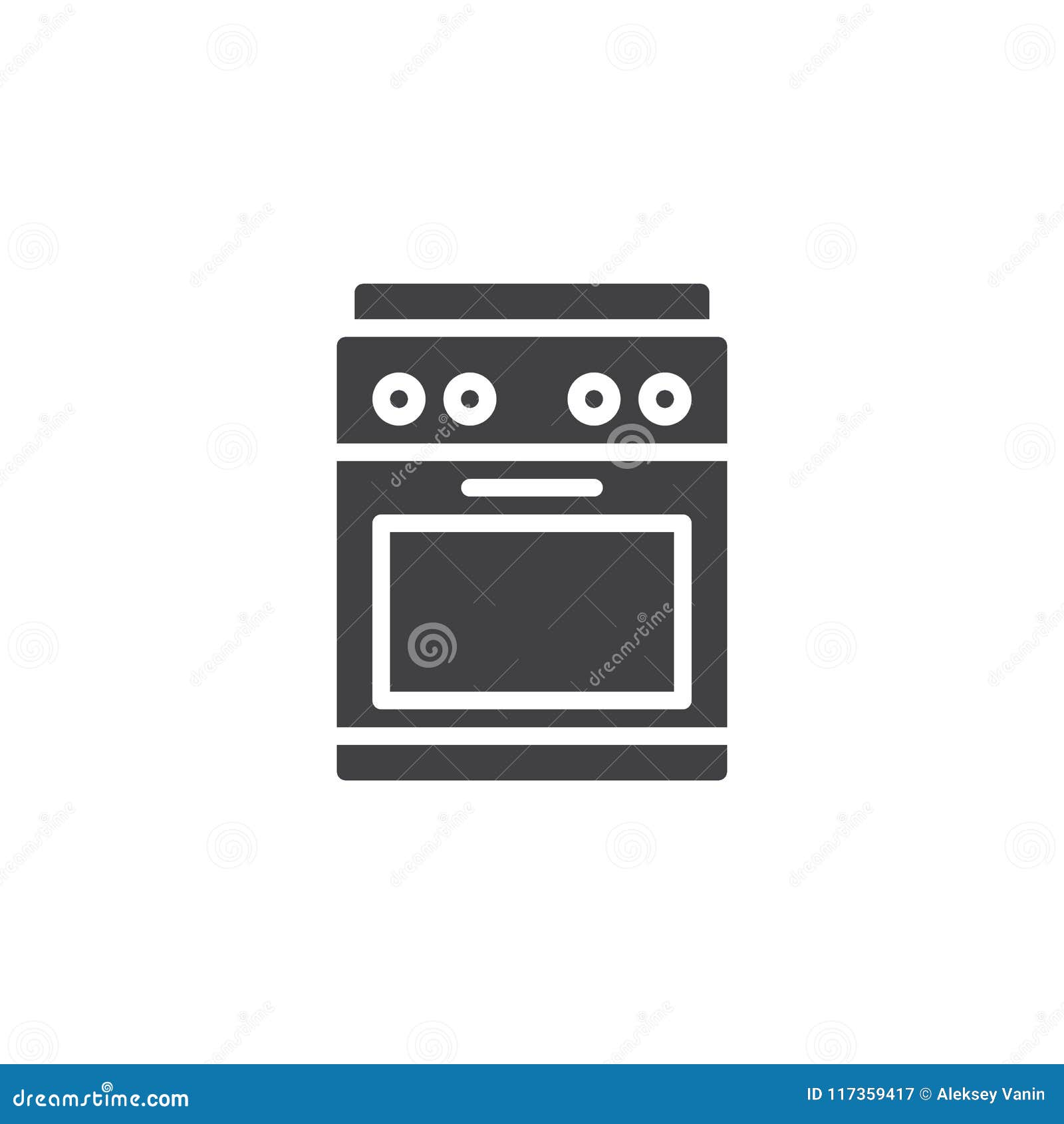 Kitchen stove vector icon stock vector. Illustration of house - 117359417