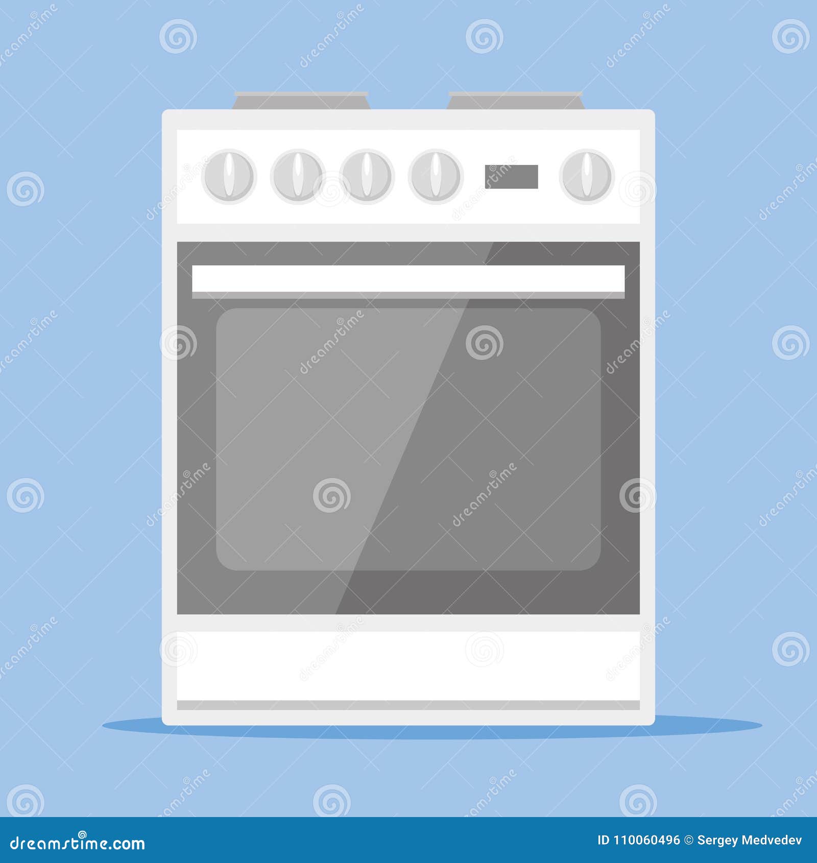 Kitchen Stove Vector Illustration Isolated Stock Vector - Illustration ...