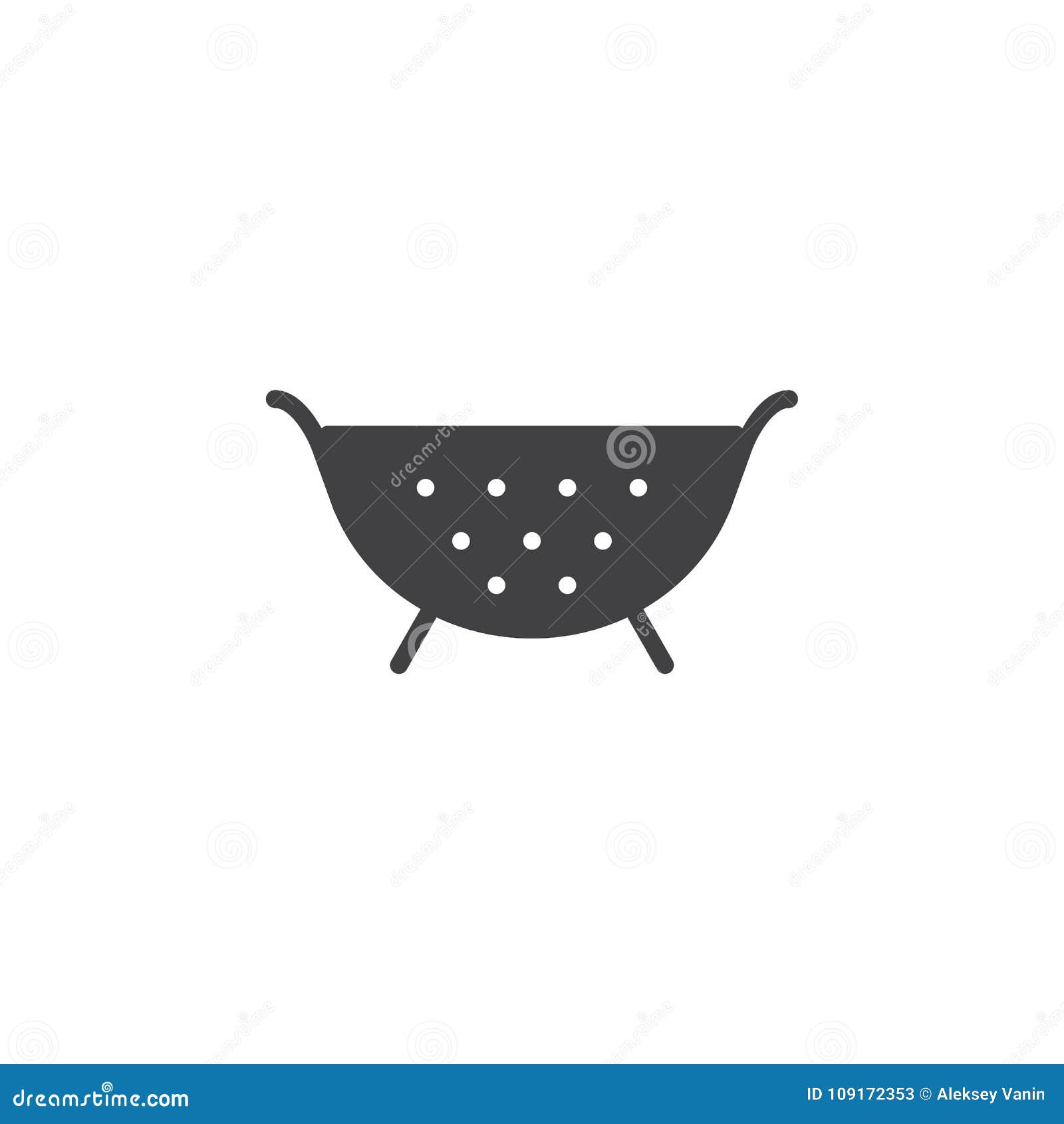 Kitchen Strainer Icon Vector Stock Vector - Illustration of food ...