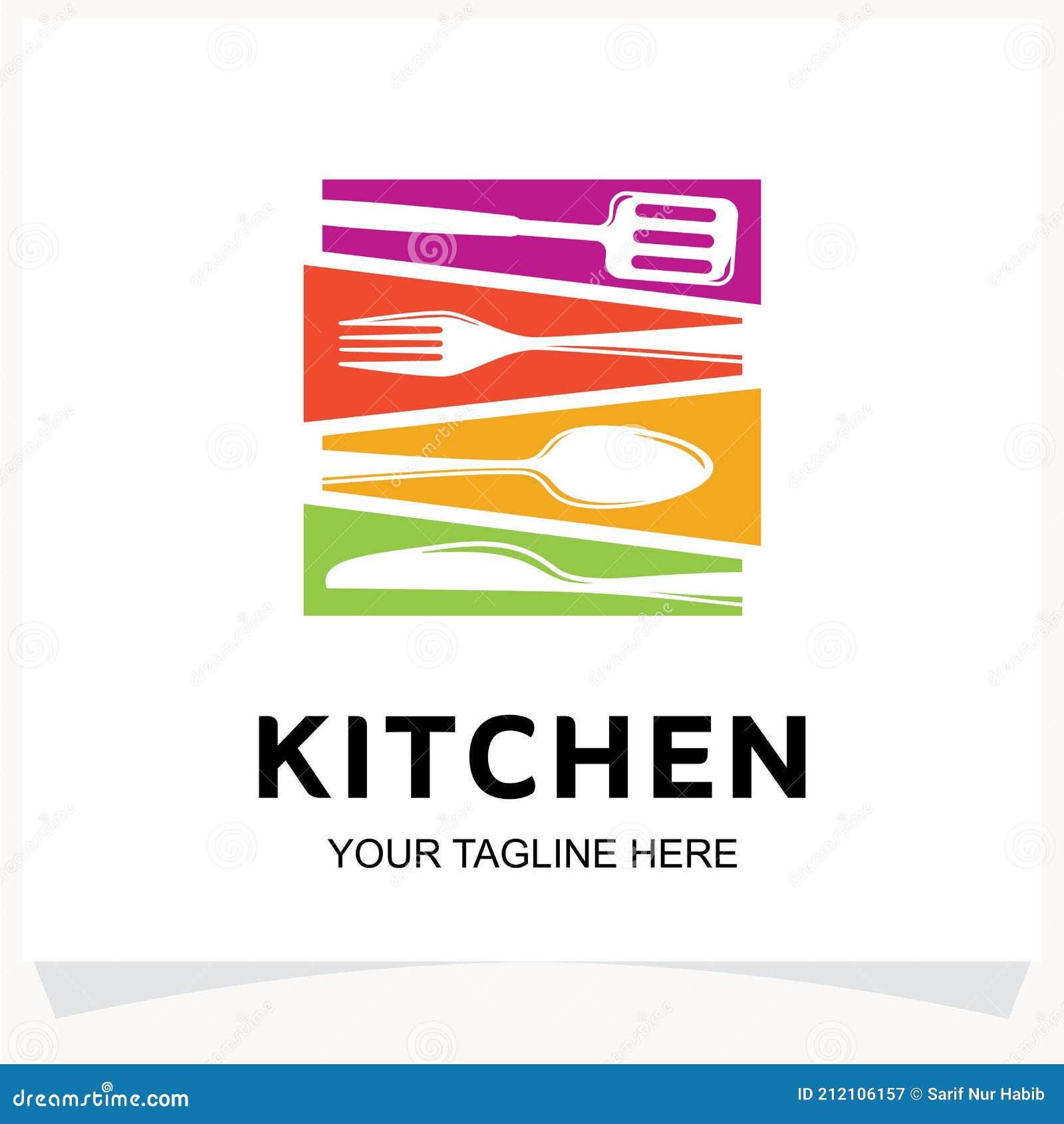 Kitchen Studio Logo Design Template Inspiration Stock Vector ...