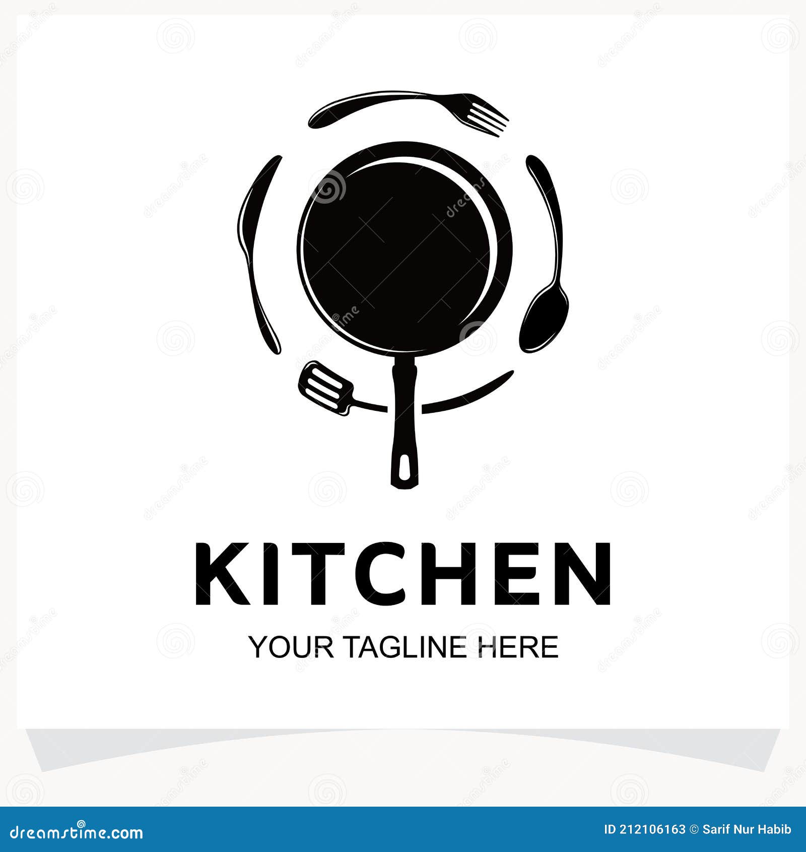Kitchen Studio Logo Design Template Inspiration Stock Vector ...