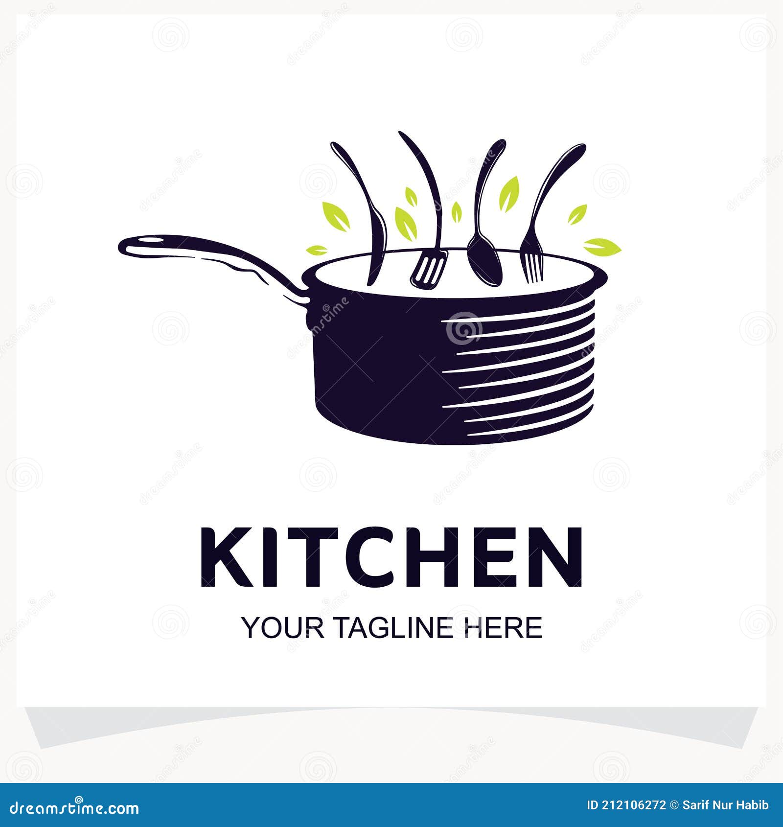 Kitchen Studio Logo Design Template Inspiration Stock Vector ...