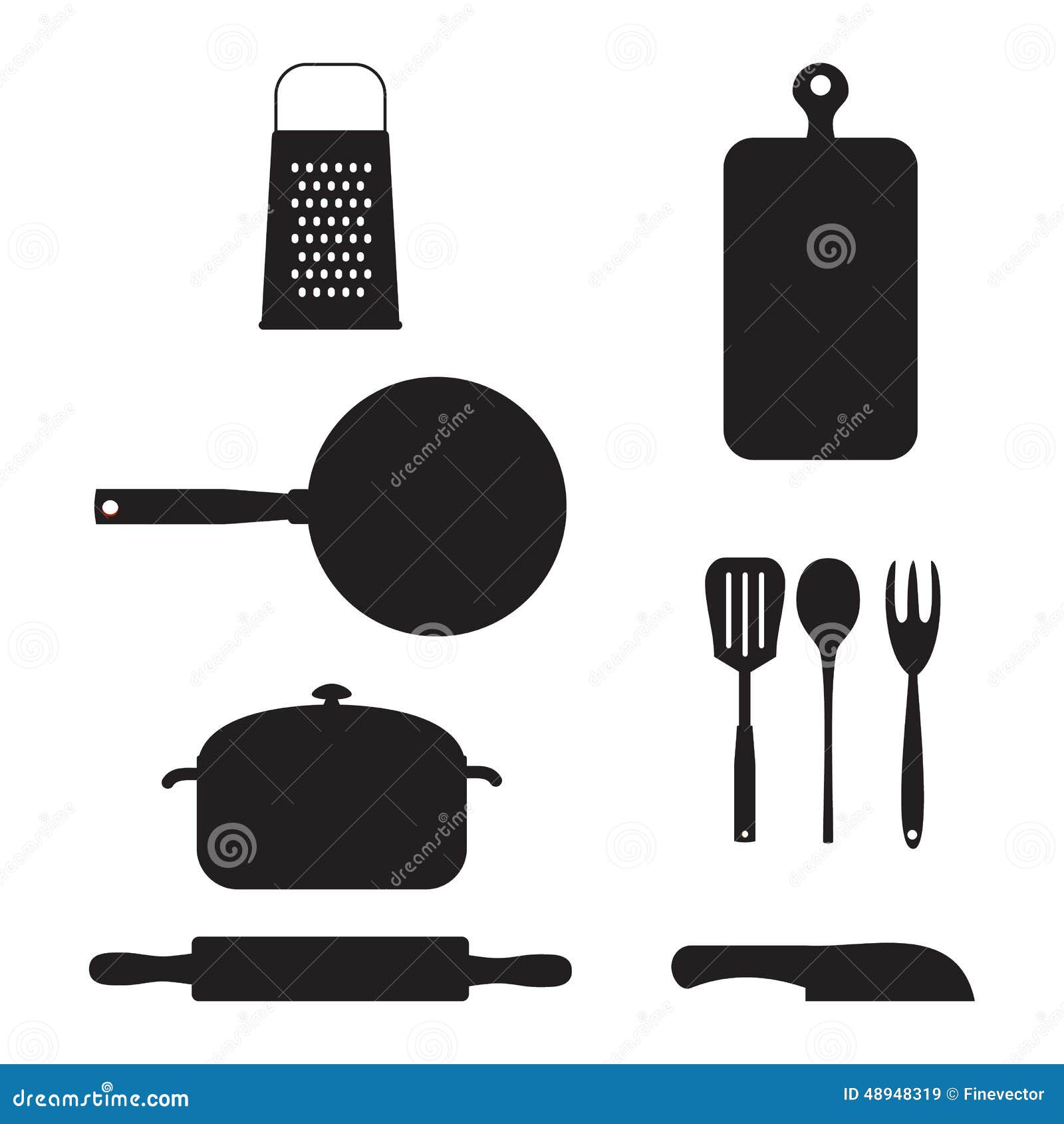 Kitchen Stuff. Vector Illustration. Stock Vector - Image: 48948319