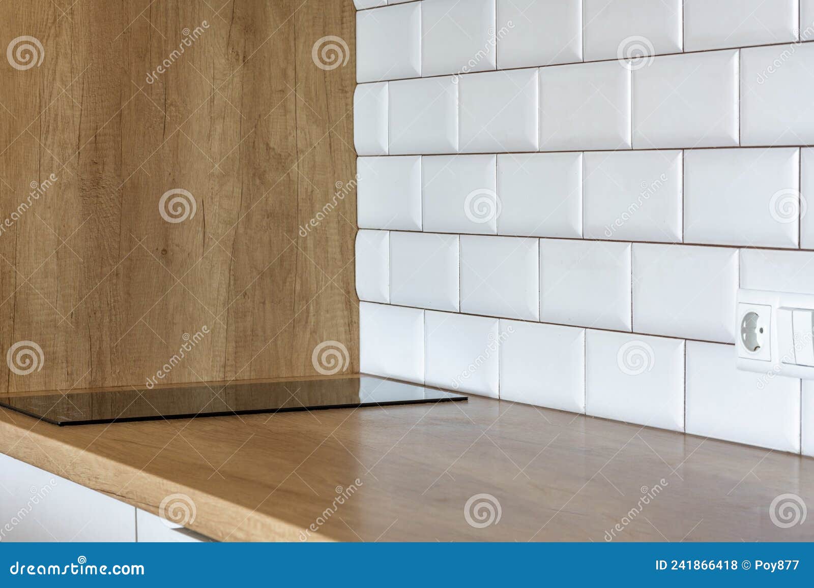 Kitchen Surface. Induction Stove in the Kitchen Stock Photo - Image of ...