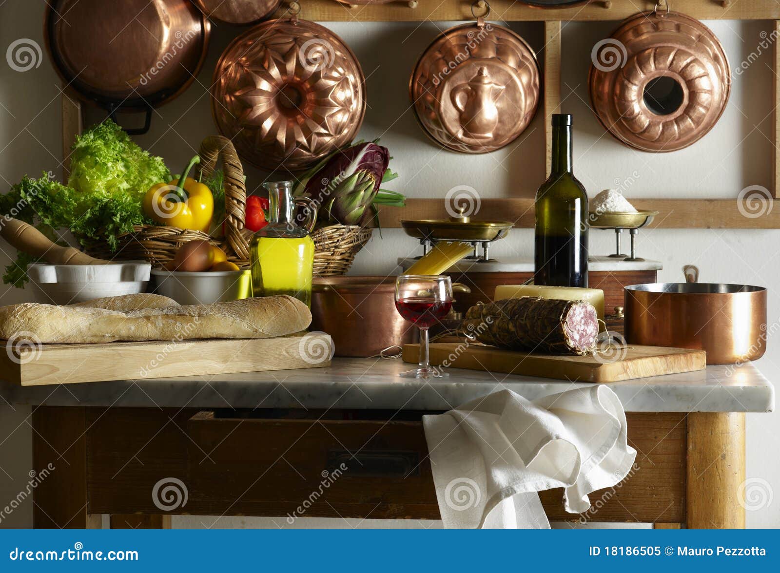 Kitchen table stock image. Image of food, cooking, kitchen - 18186505