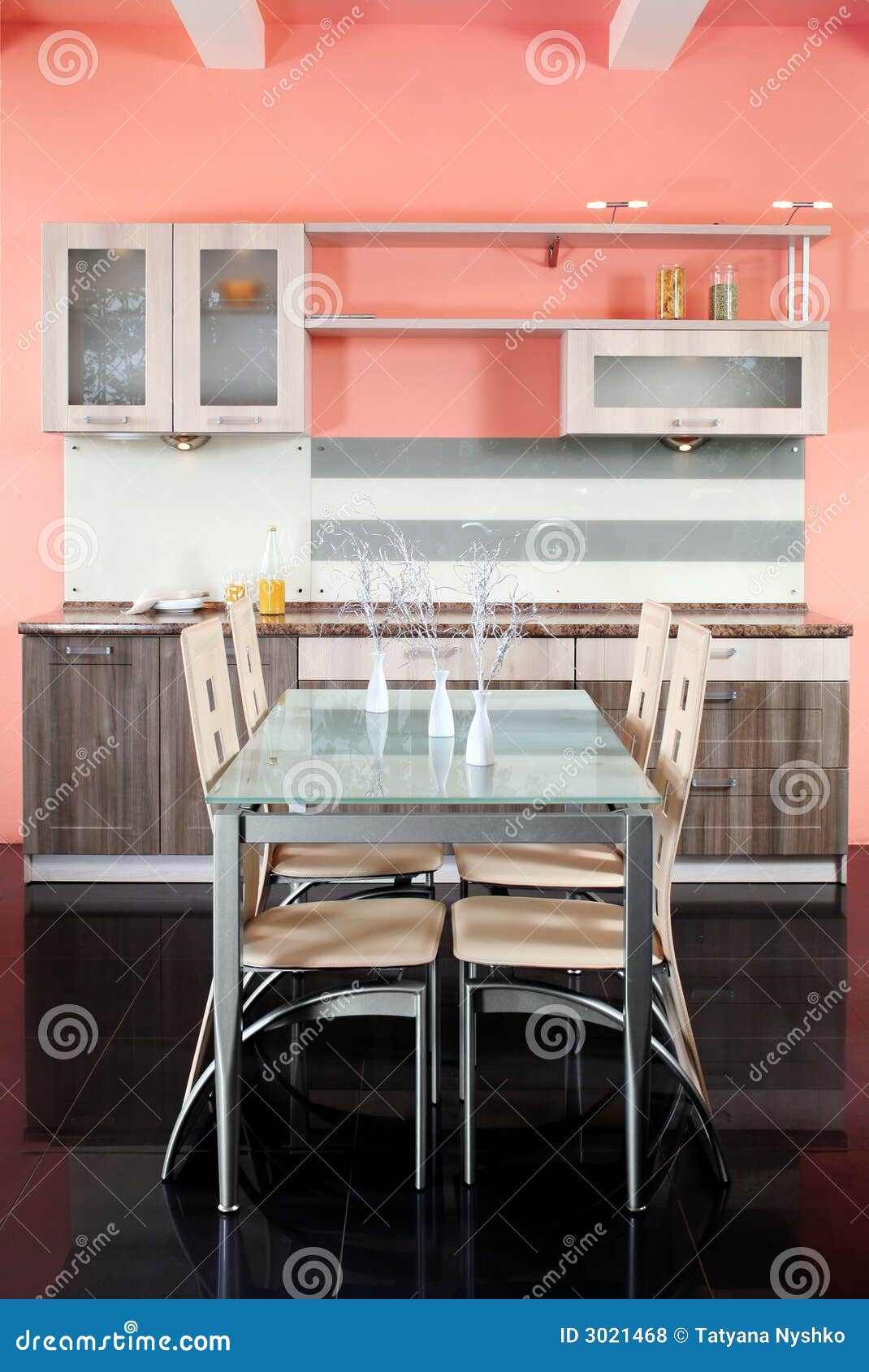 Kitchen and table stock photo. Image of counter, house - 3021468