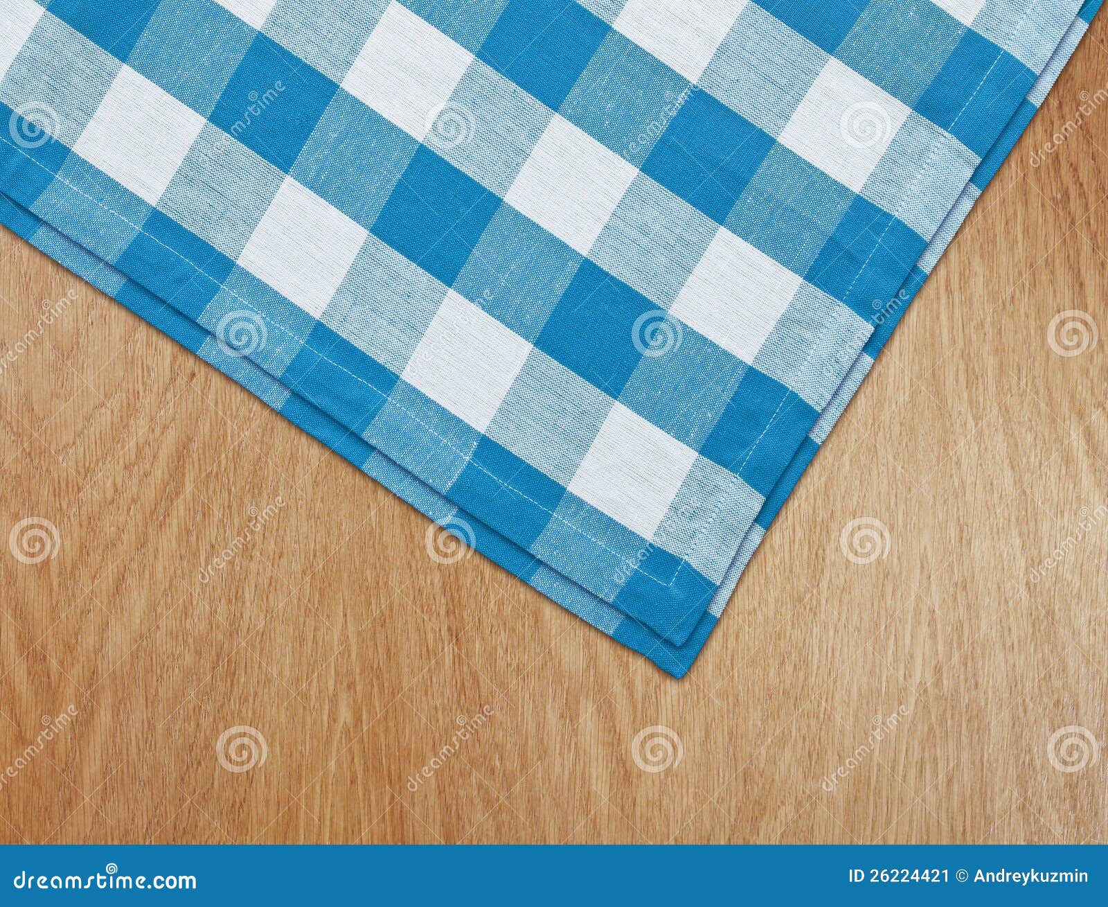 Kitchen Table with Blue Gingham Tablecloth Stock Image - Image of meal ...