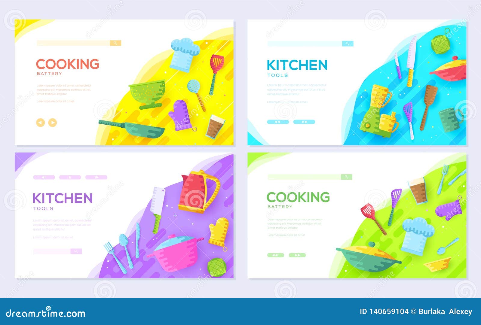 Kitchen Table Brochure Card Set. Cooking in House Template of Flyear ...