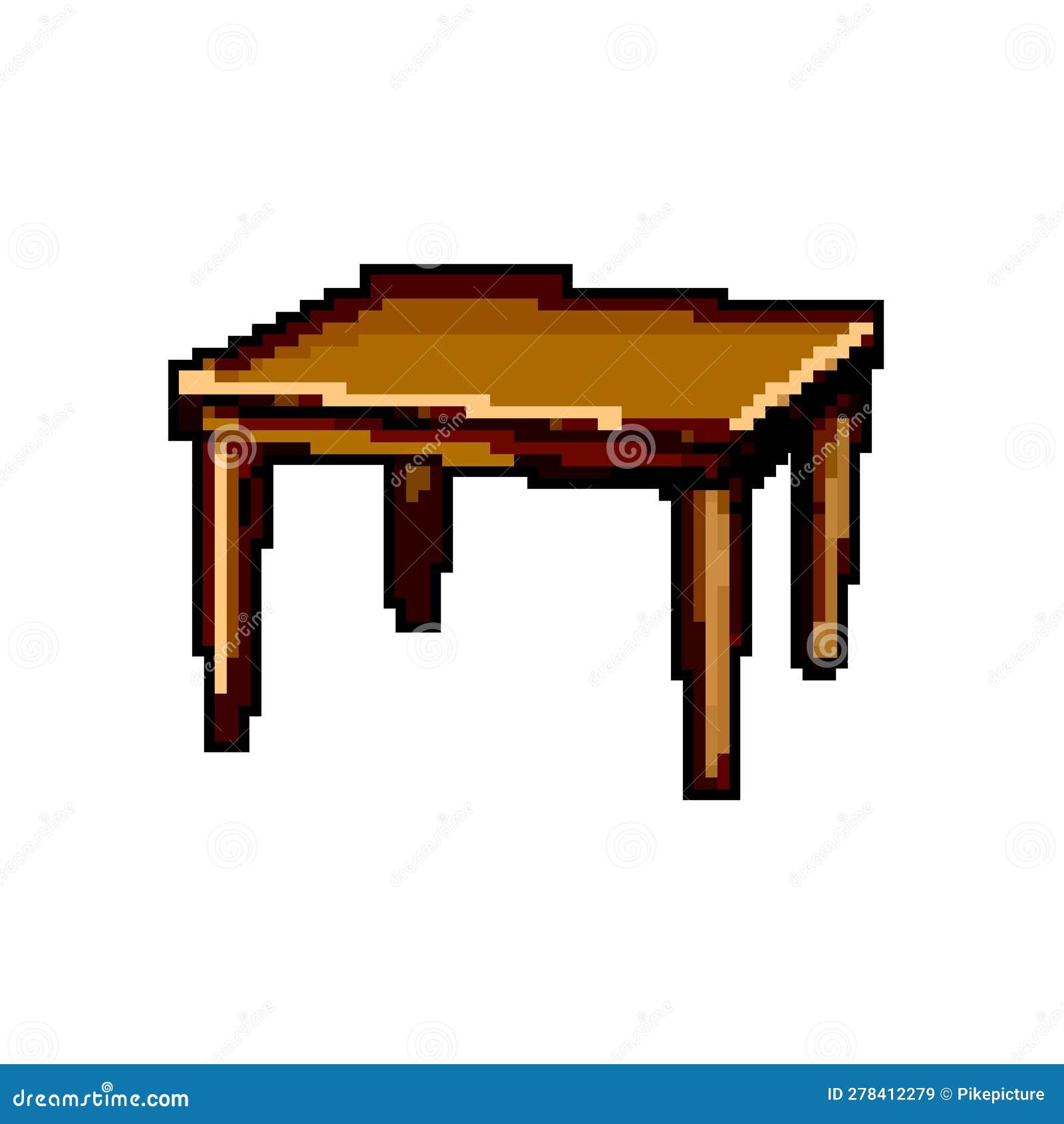 Kitchen Table Dining Game Pixel Art Vector Illustration Stock Vector ...