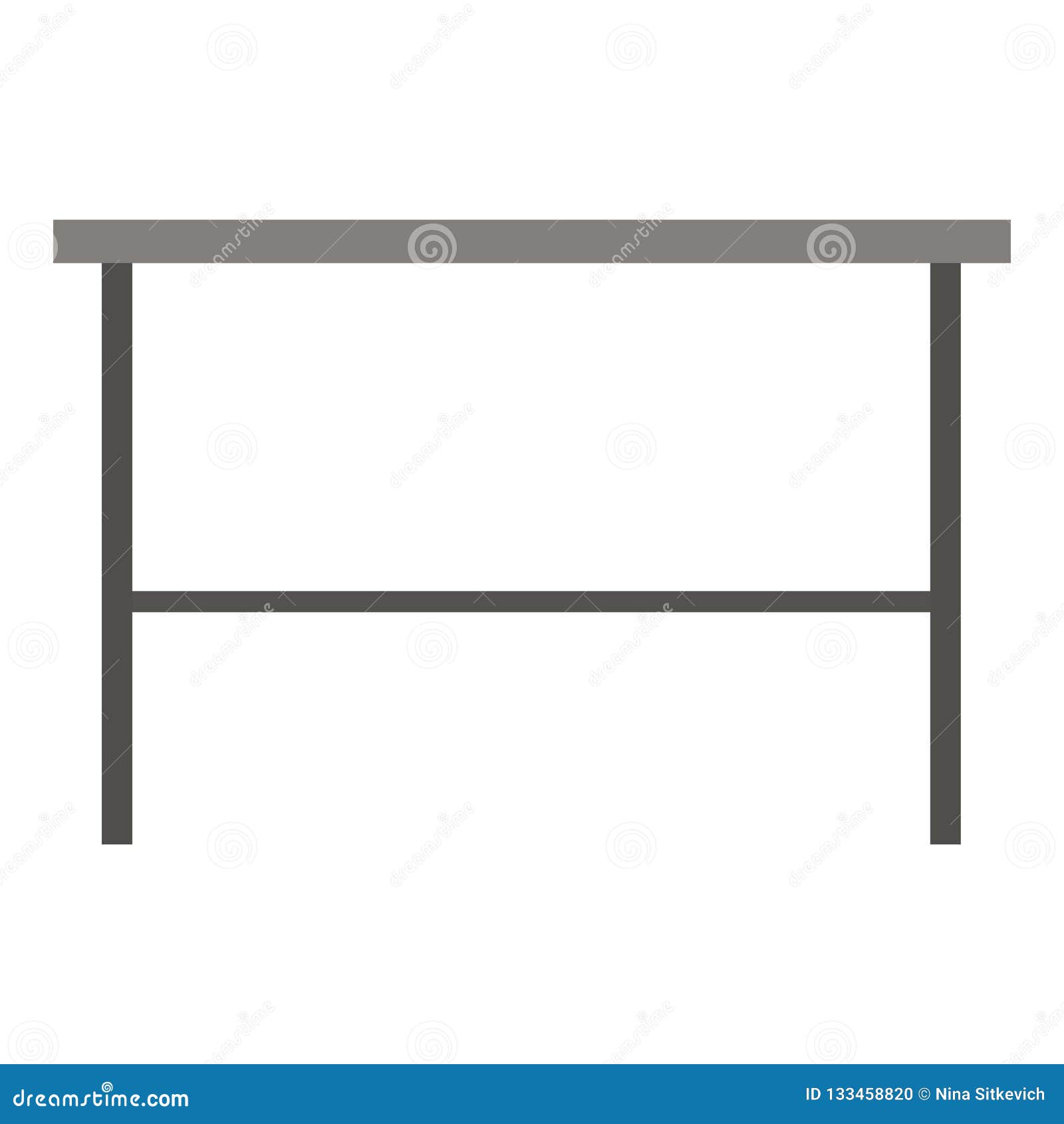 Kitchen Table Icon, Flat Style Stock Vector - Illustration of household ...