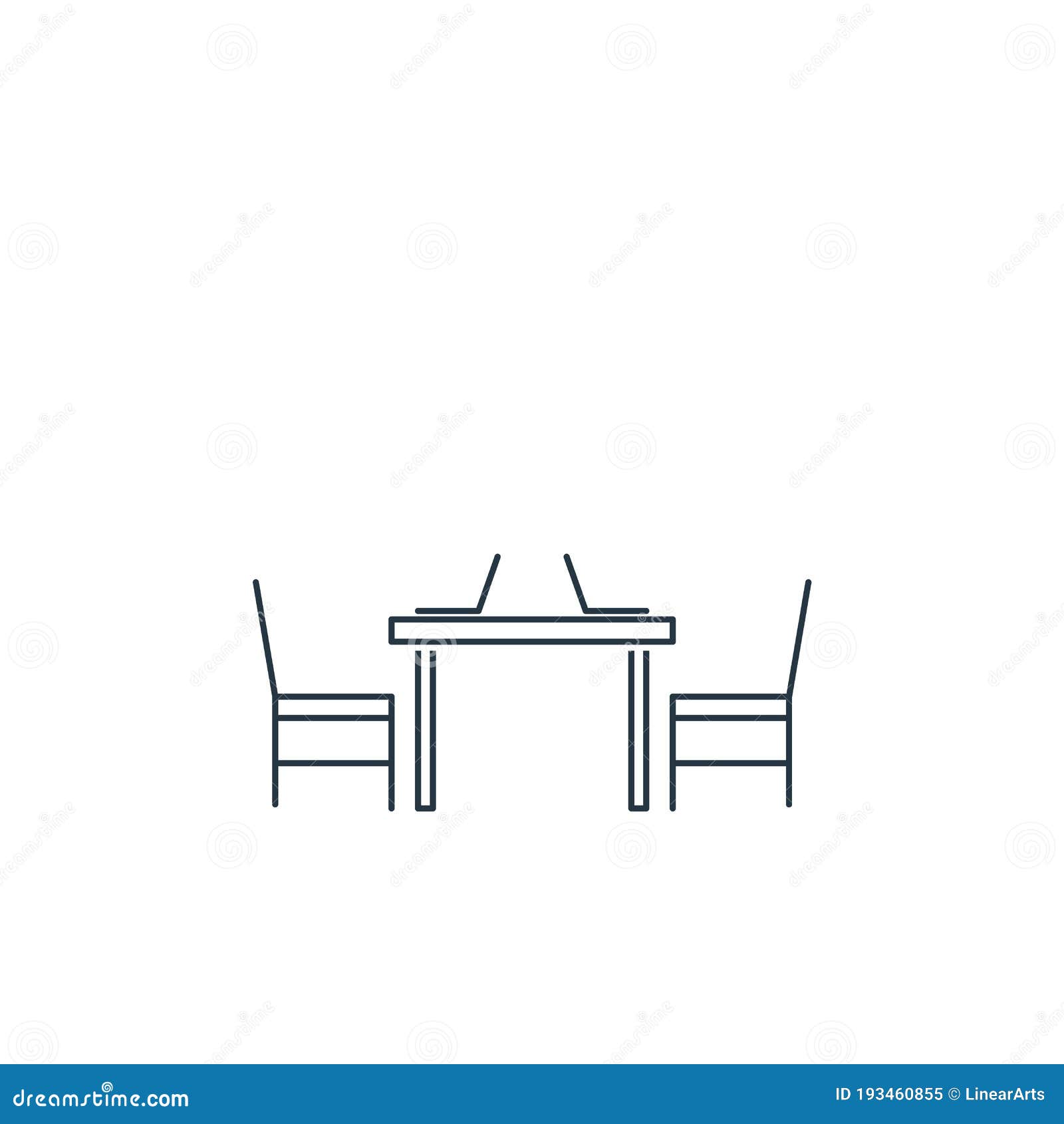 Kitchen Table Icon Vector from Furniture Concept. Thin Line ...