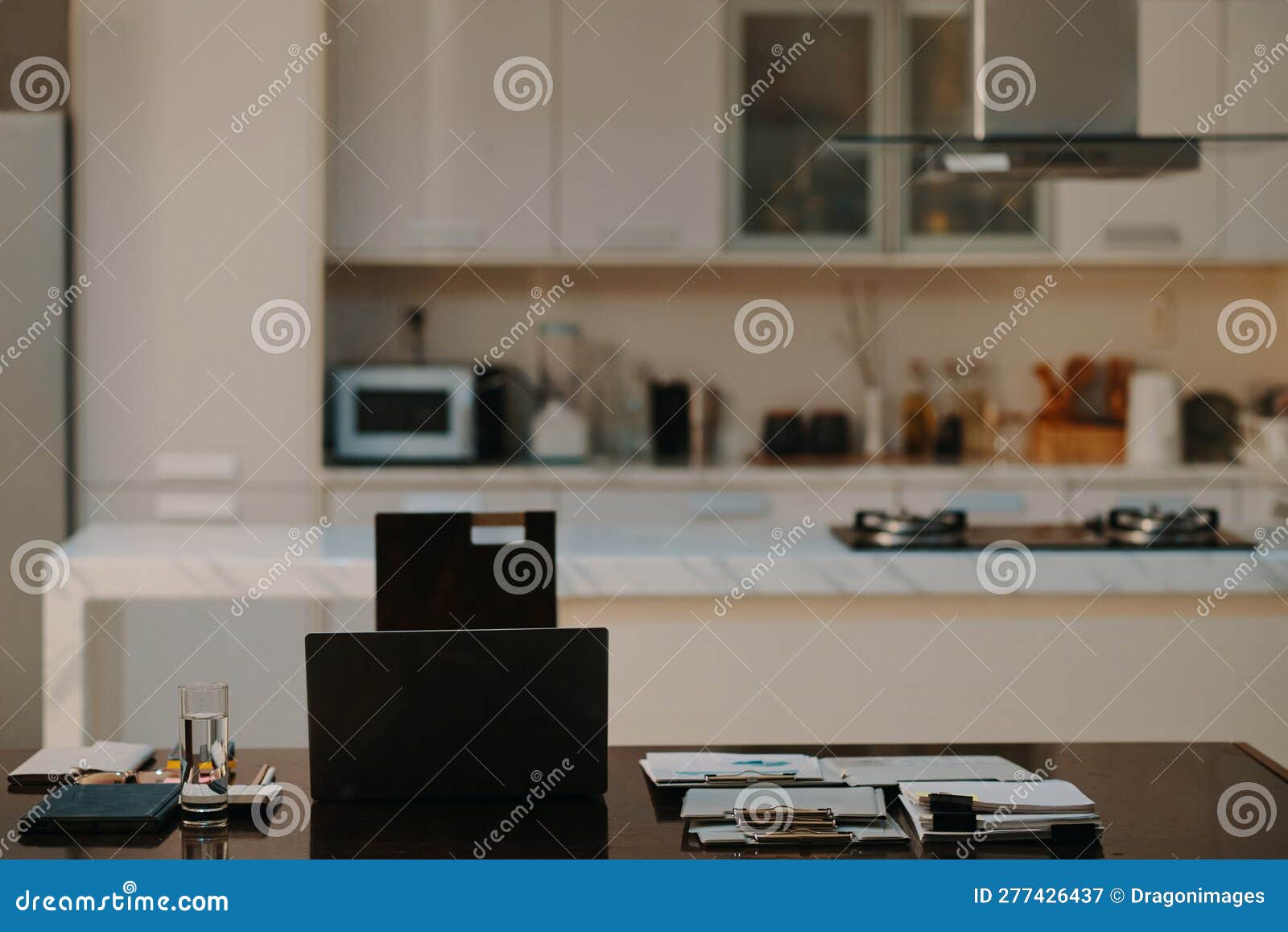 Business Meeting in Kitchen Stock Image - Image of overwork, strategy ...