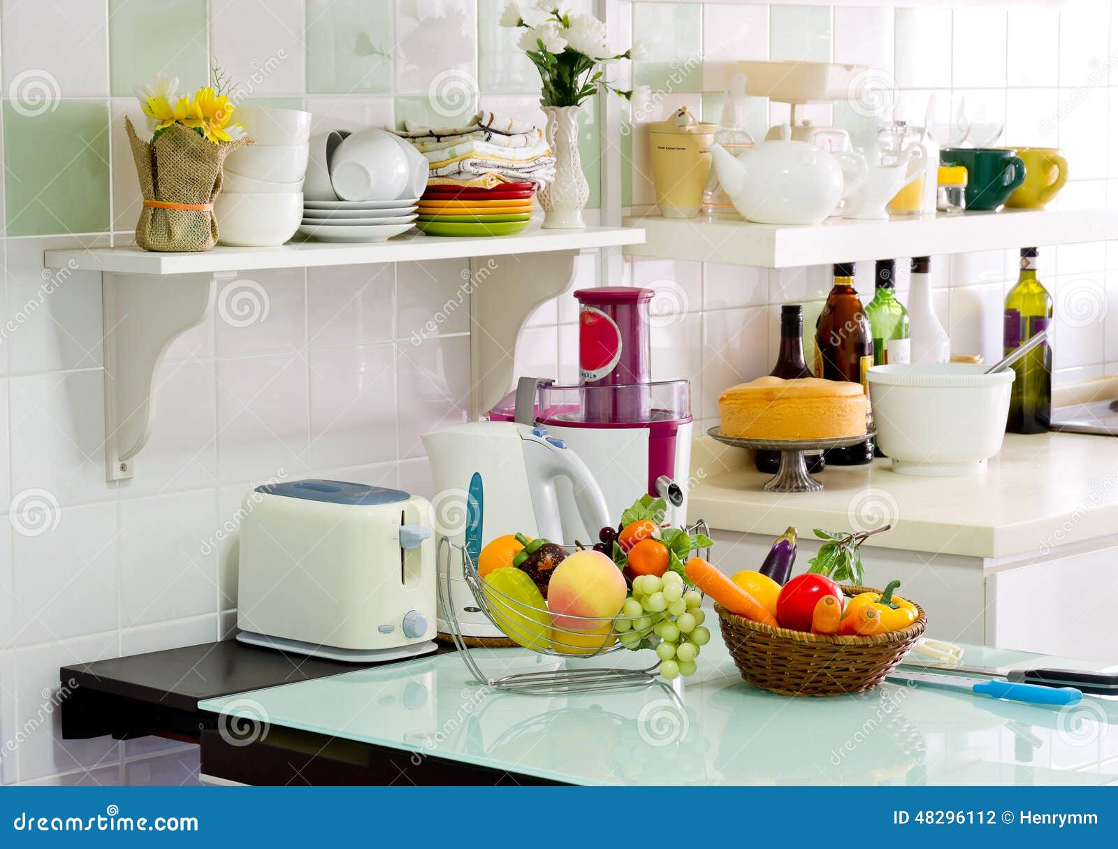 Kitchen table stock photo. Image of vegetable, tomatoes - 48296112